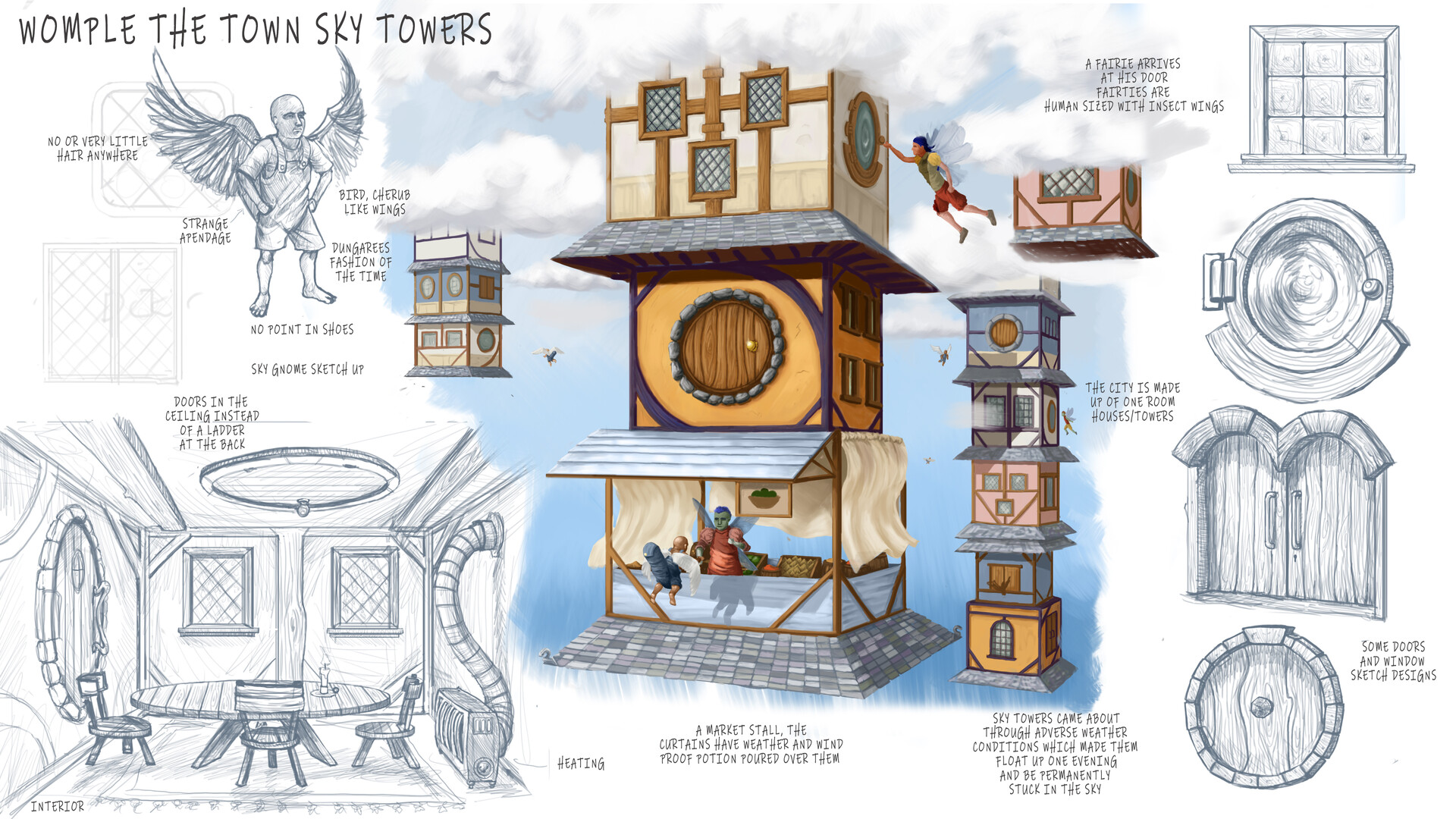 ArtStation - Womple Town Sky concepts