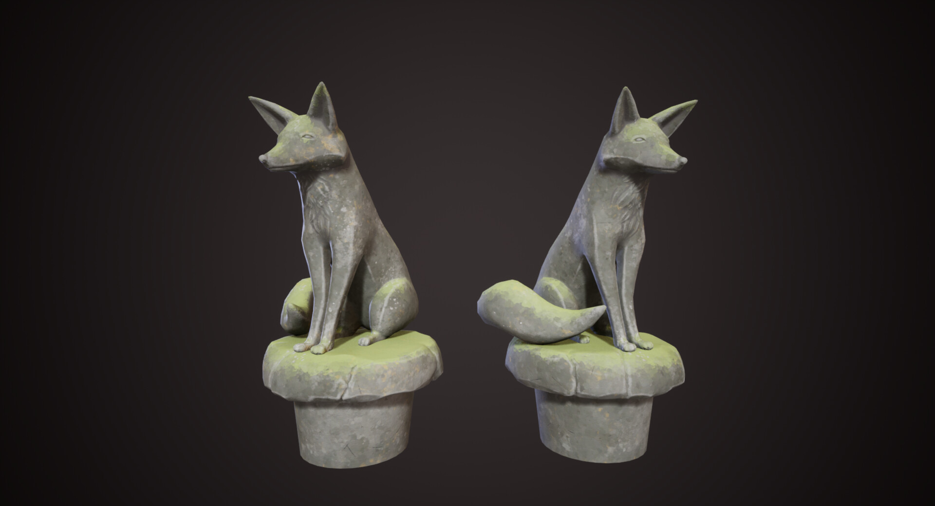 ArtStation - Stylized Fox Statue