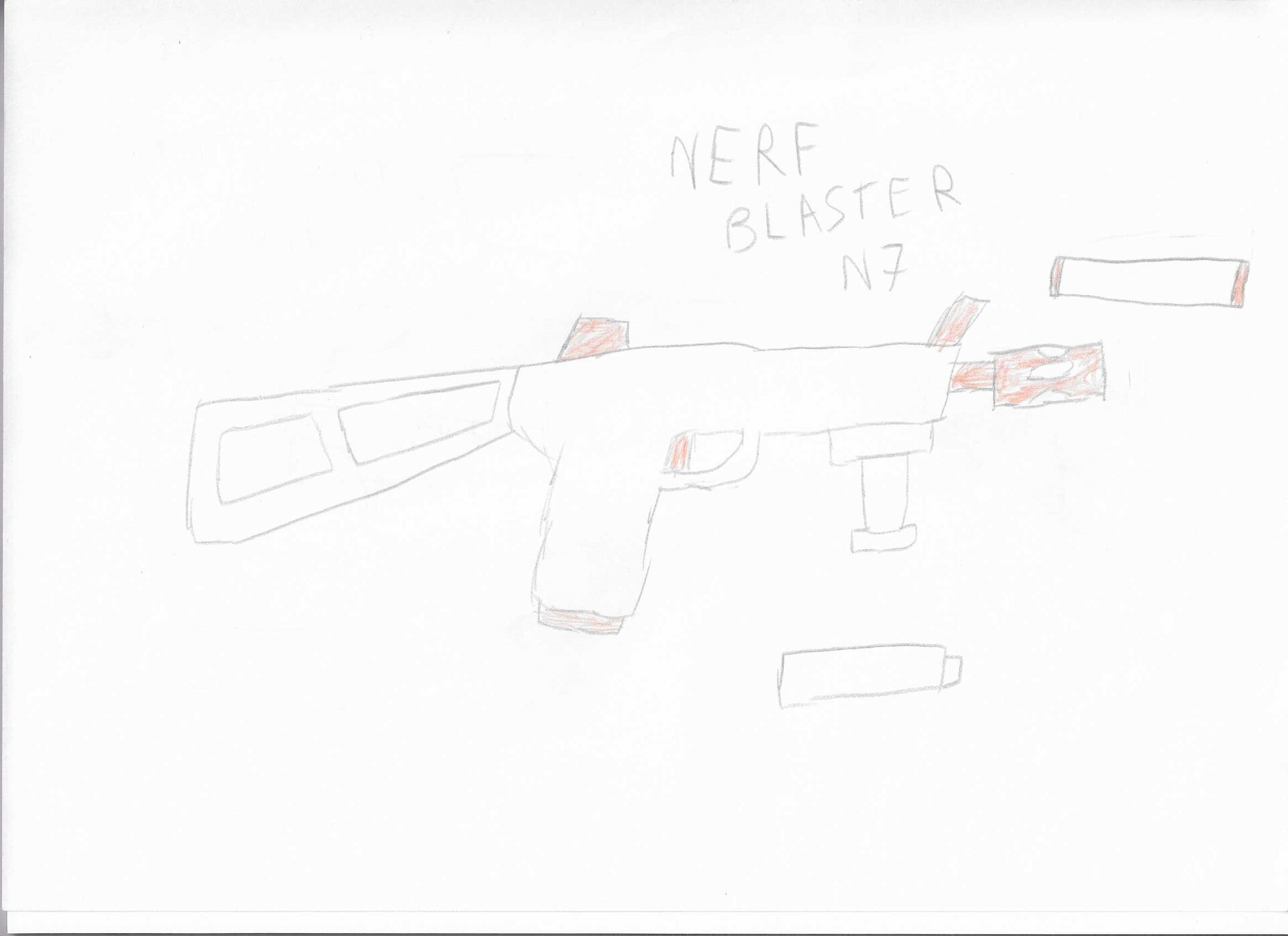 how to draw nerf guns step by step