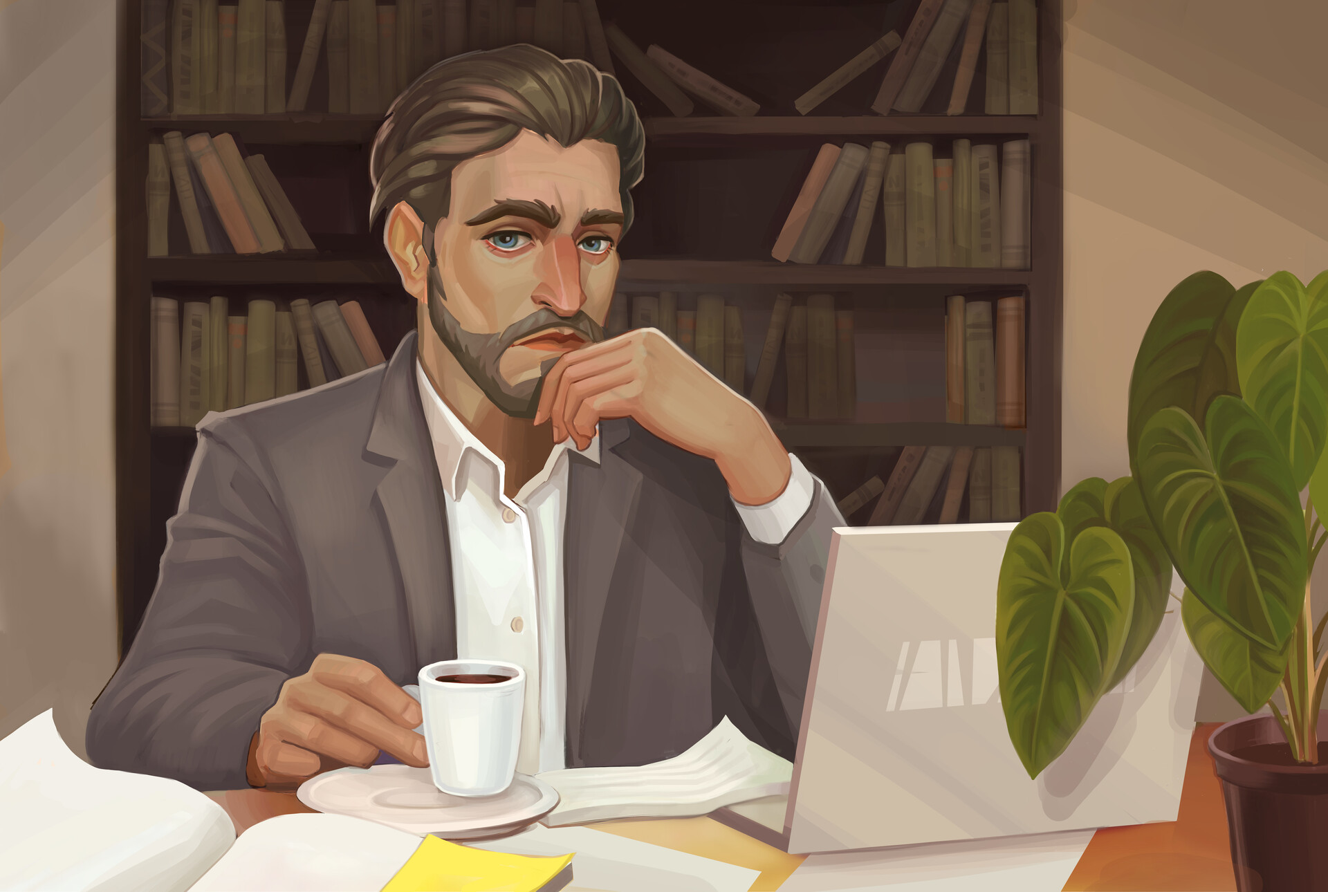 ArtStation - guy with laptop