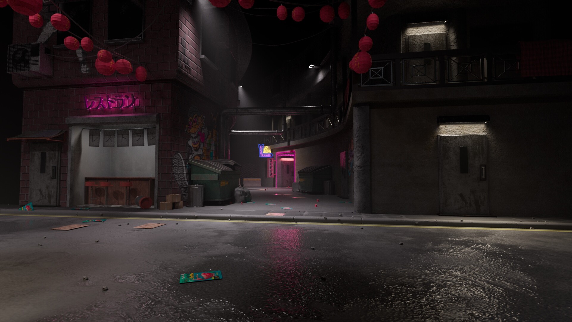 ArtStation - Cyberpunk Theme Alleyway