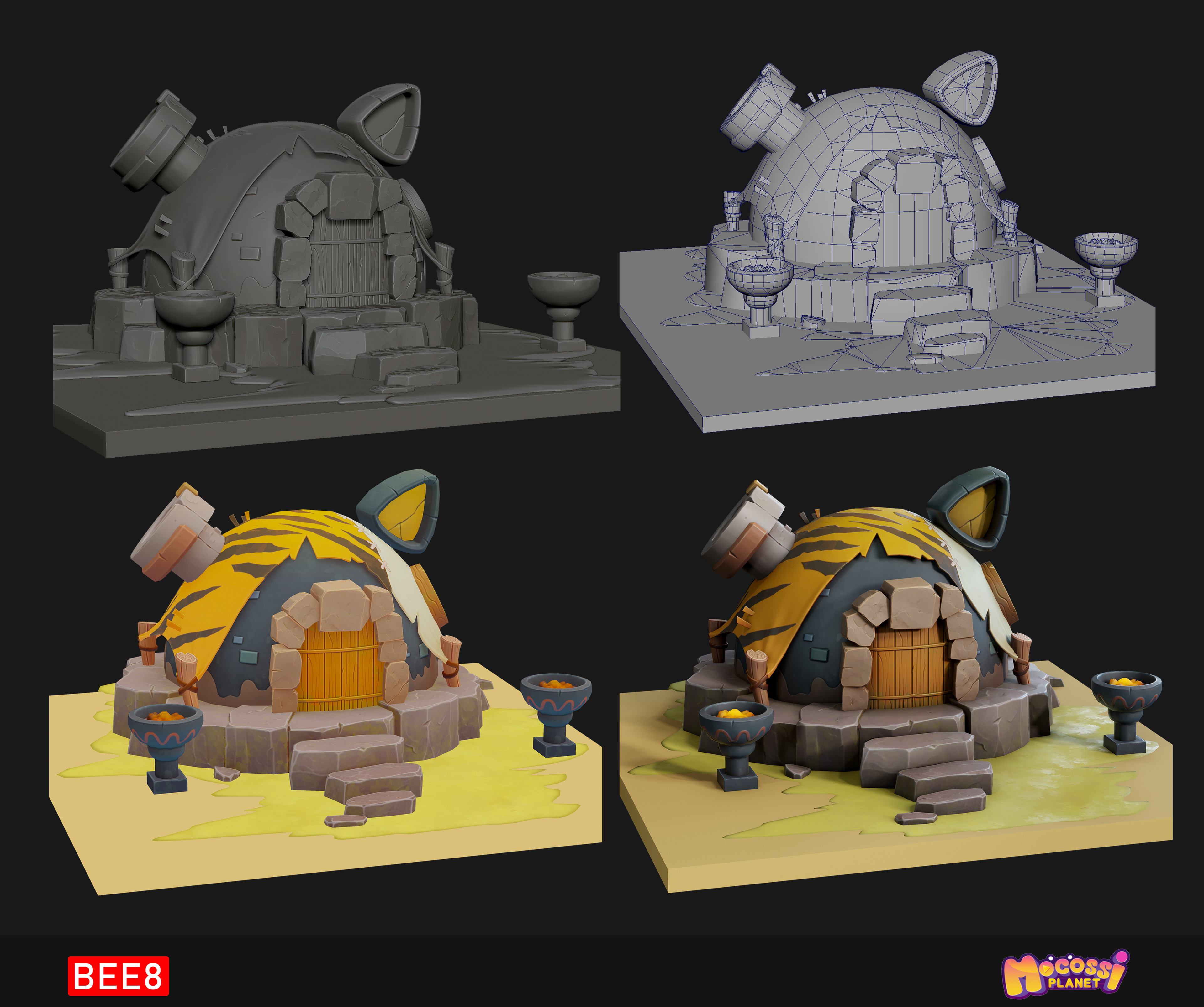 BEE8 STUDIO - The Fire land 3D environment