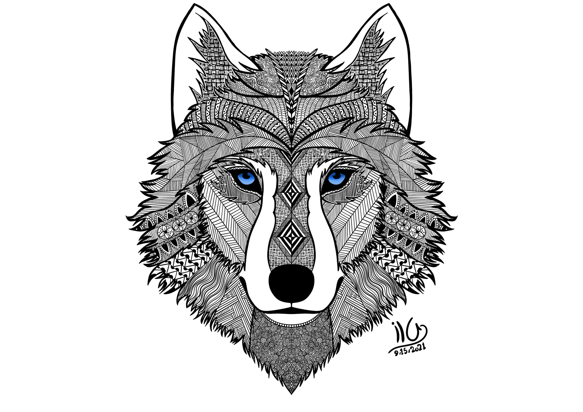 ArtStation - Doodle Wolf