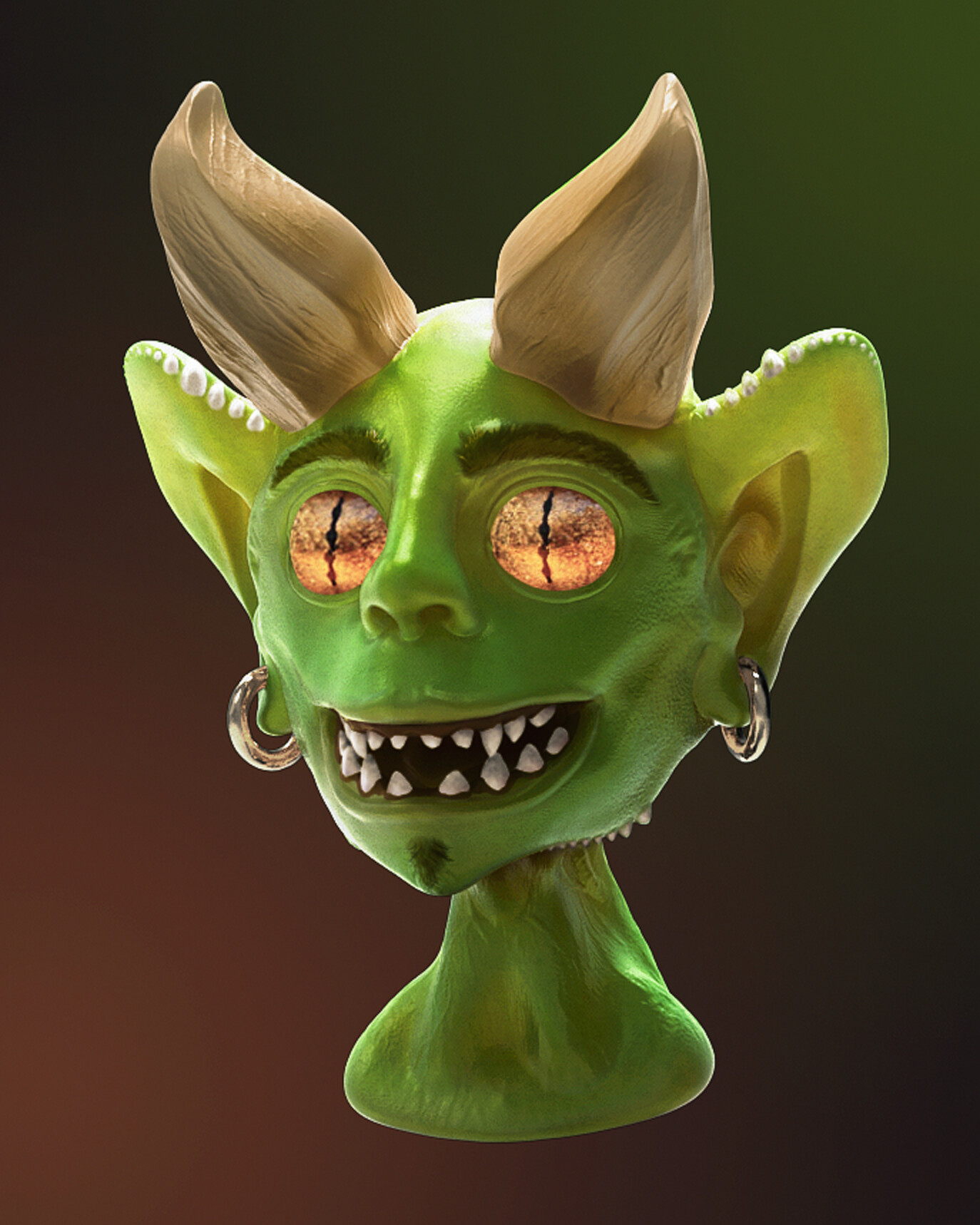 ArtStation - Stylized Imp Head