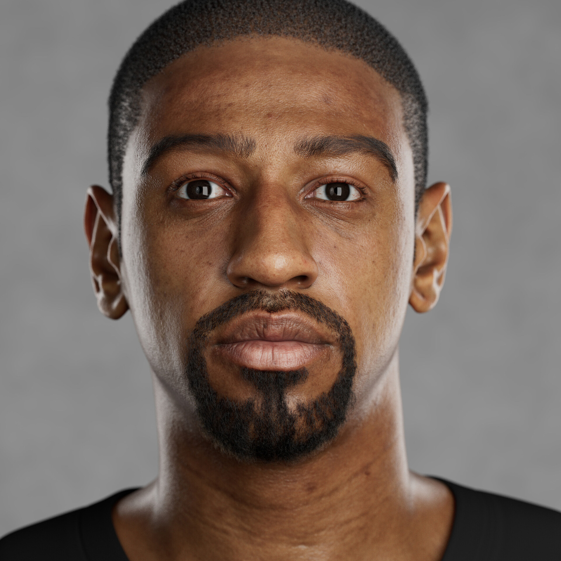 Male Face Texture Map