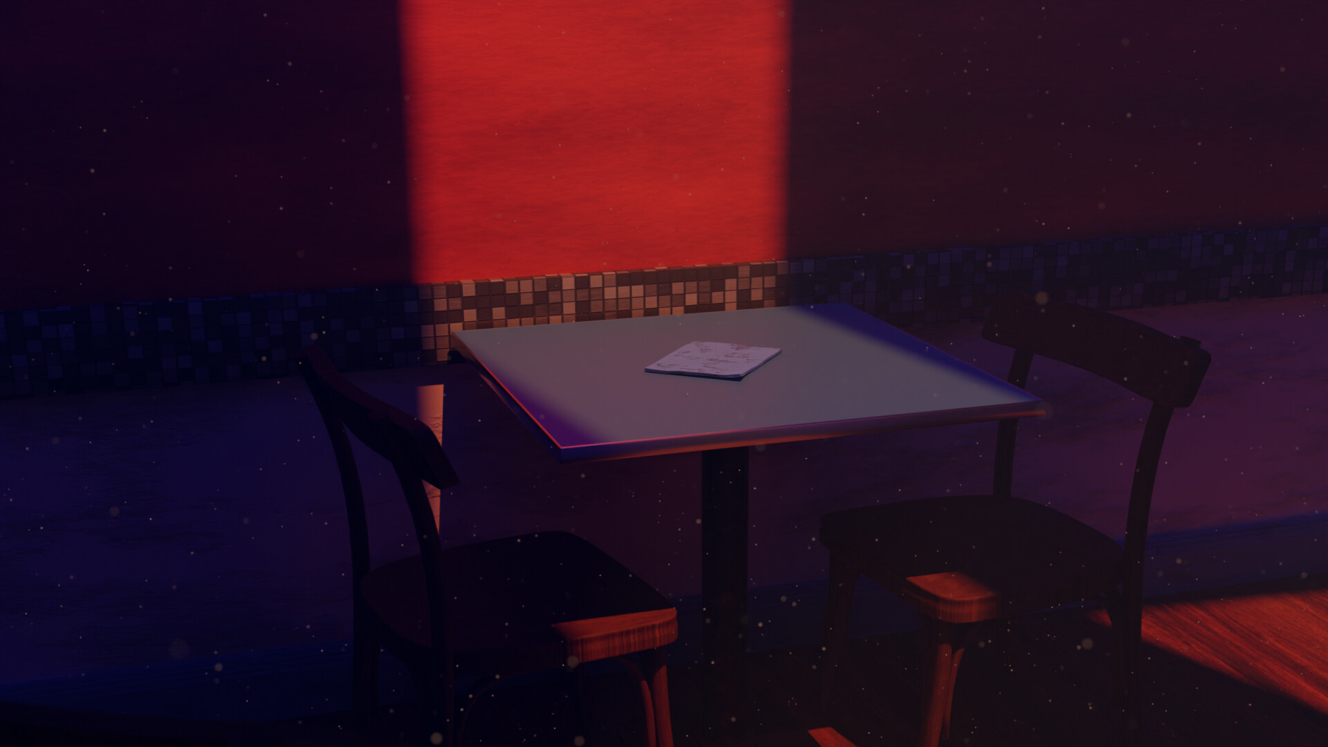 ArtStation - Cute scene in a closed cafe