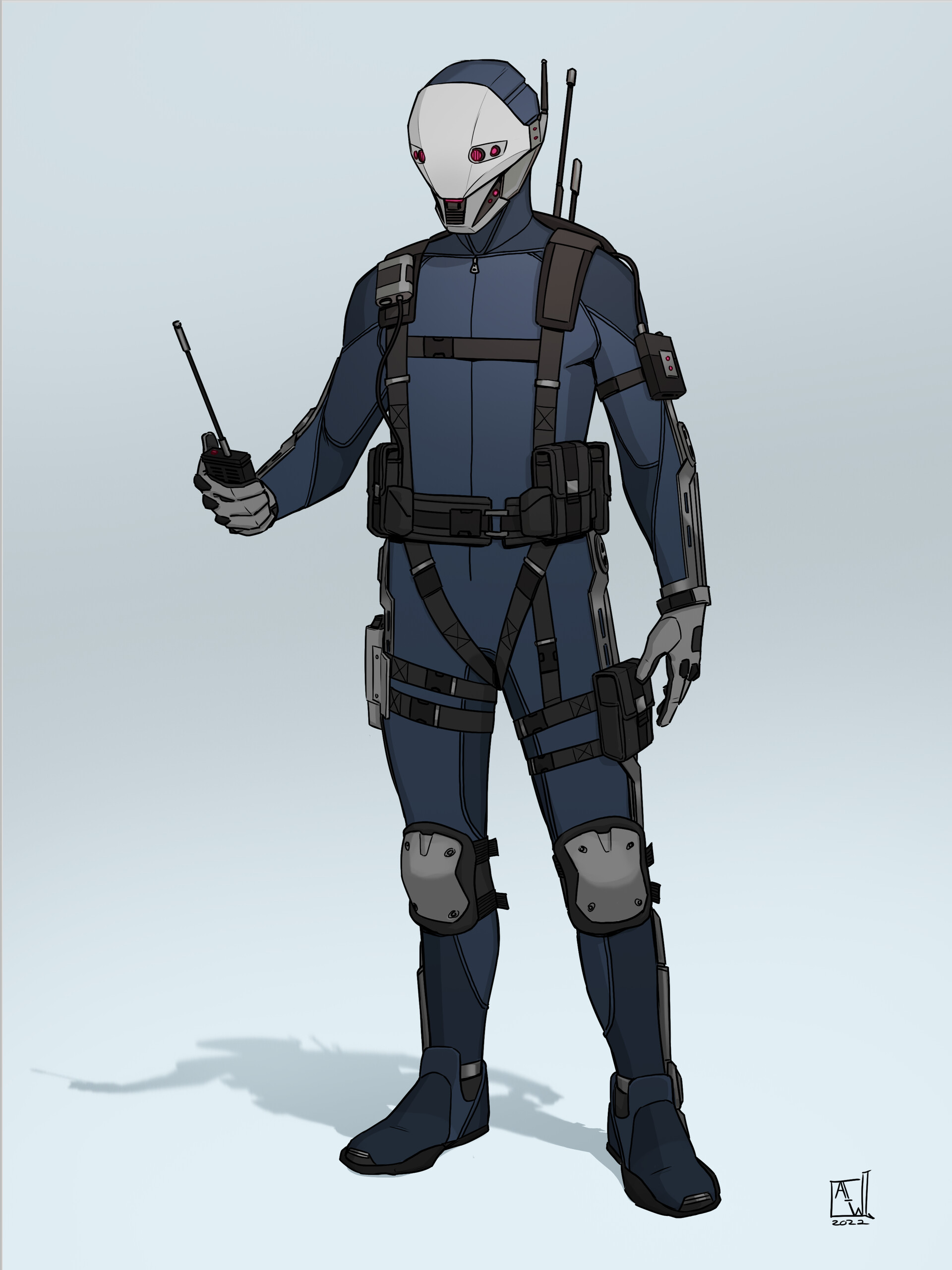 ArtStation - Pseudo-futuristic military tech specialist character design