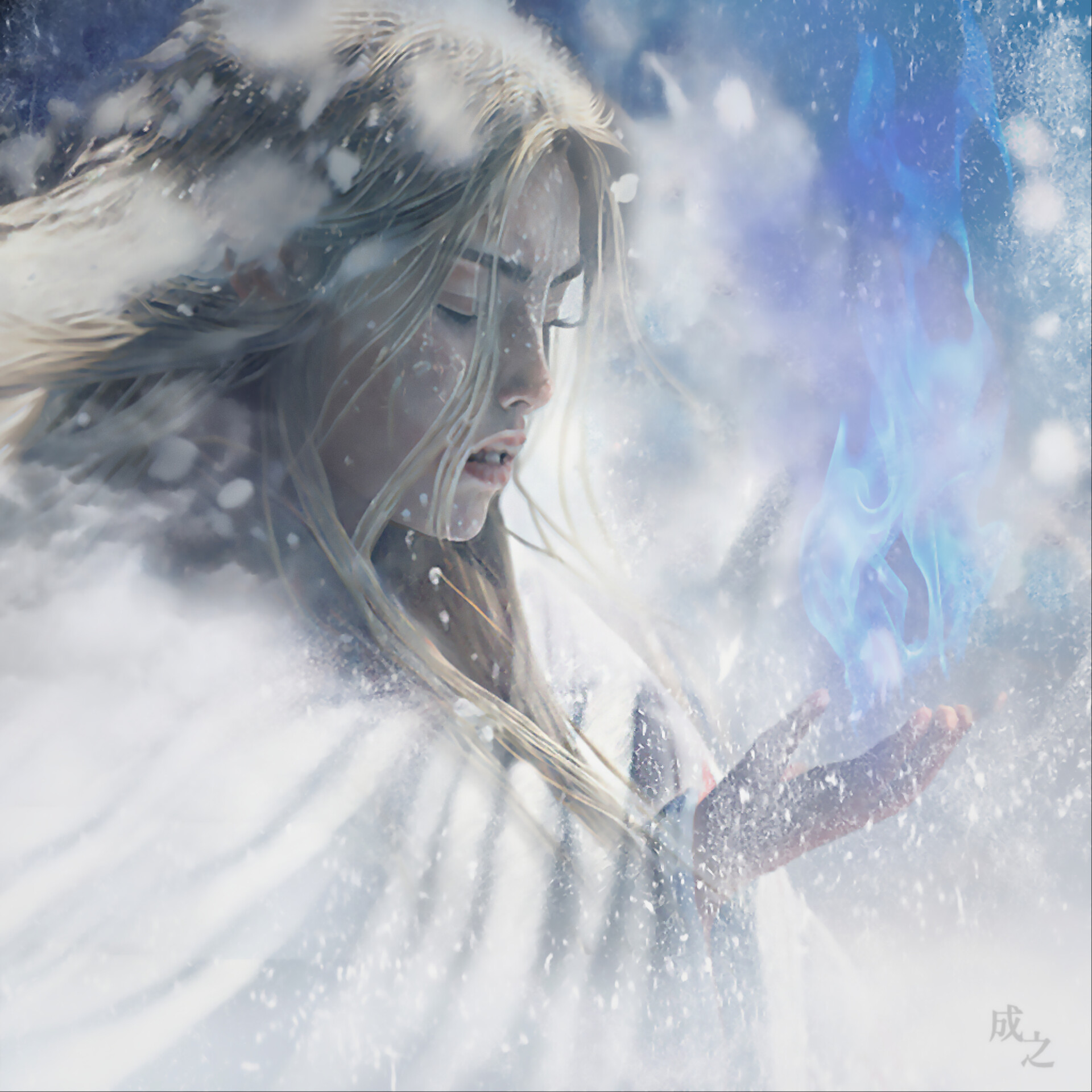ArtStation - YUKI-ONNA ( JAPANESE SNOW WITCH )