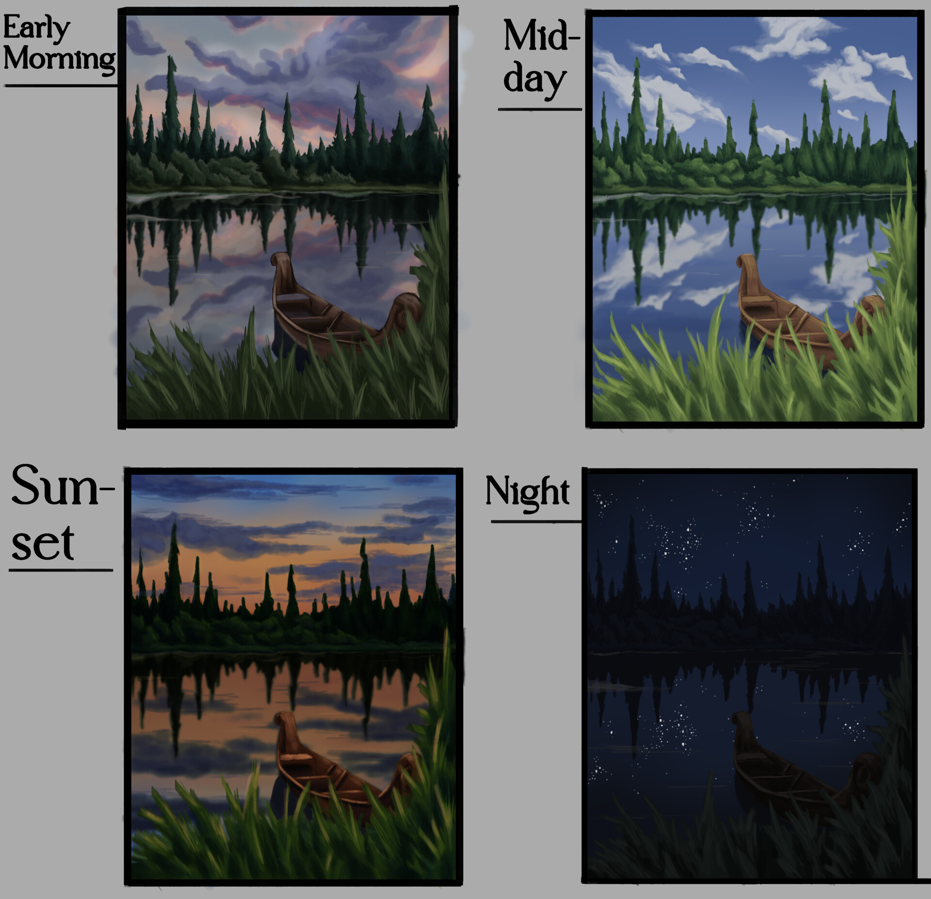 ArtStation - Color of light studies