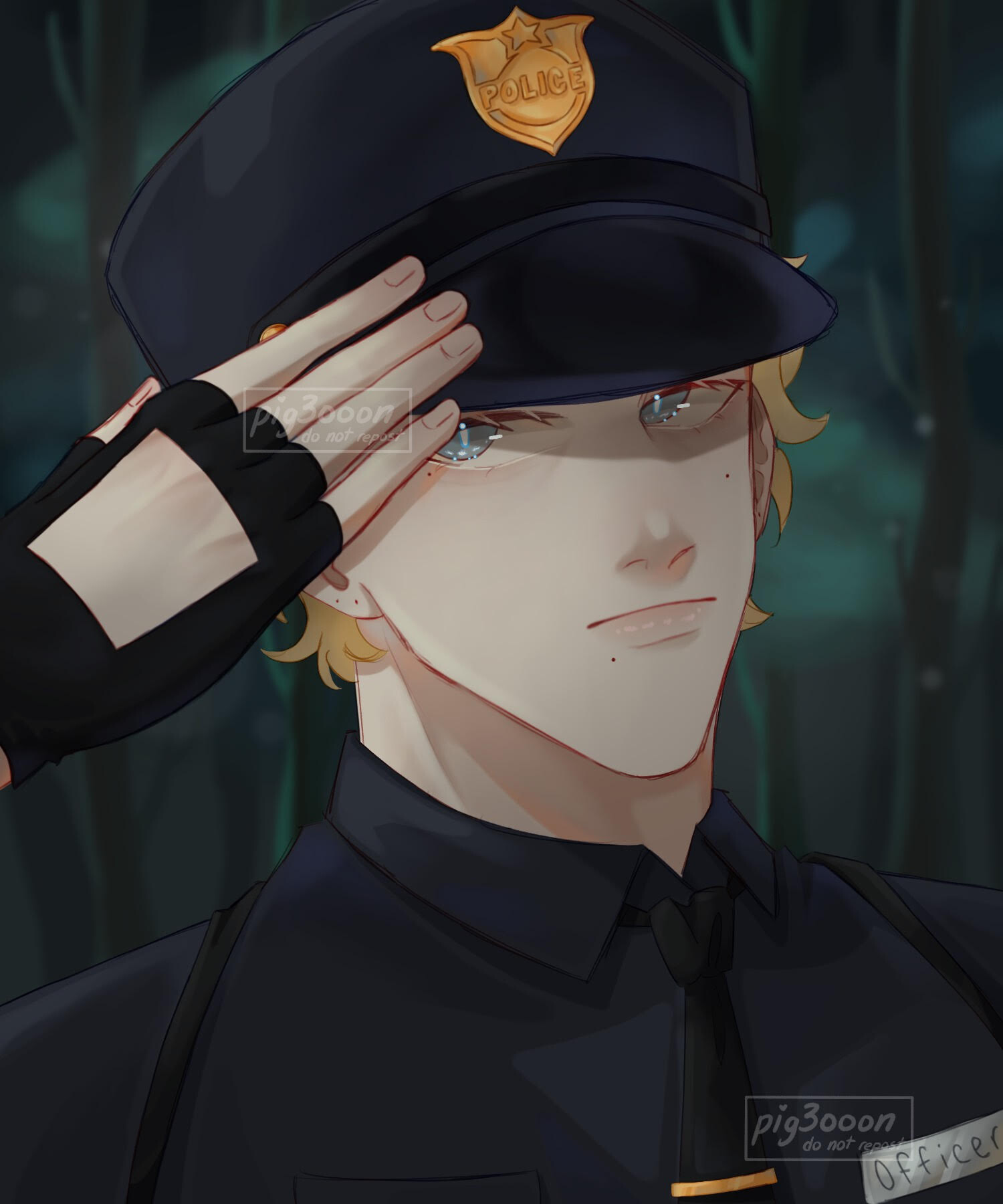 Anime Male Police Officer