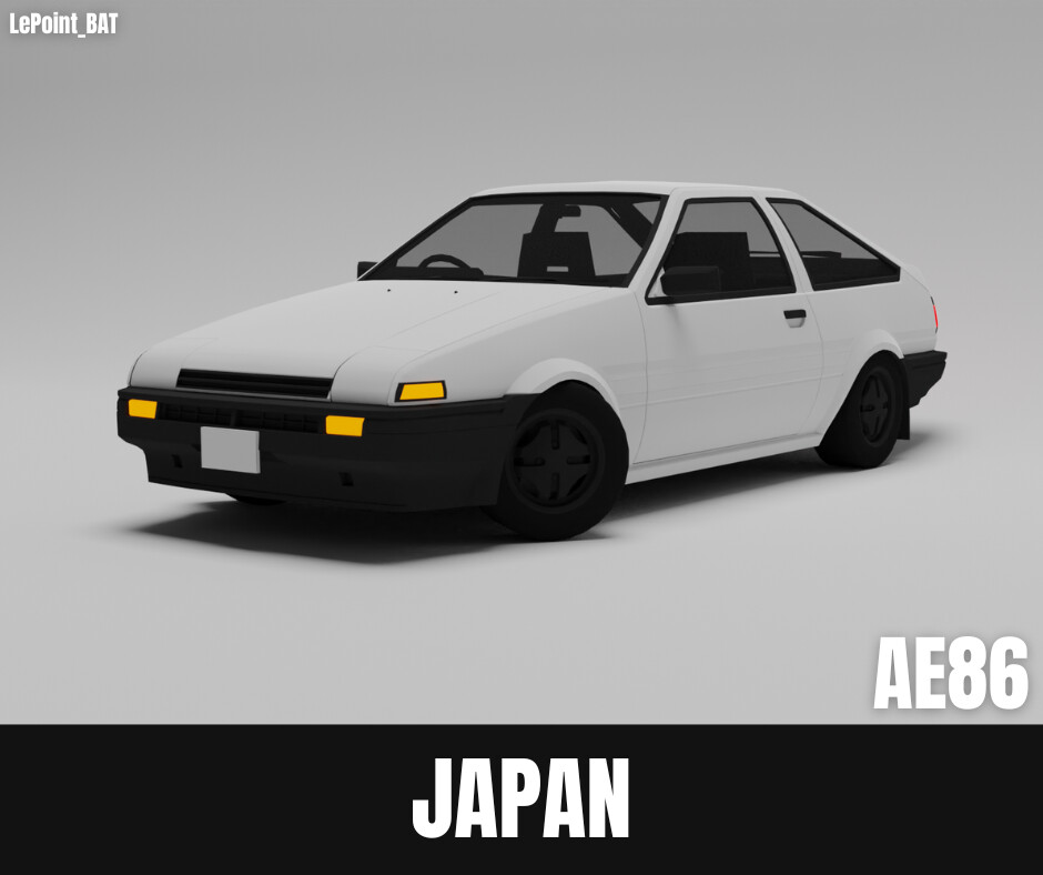 ArtStation - TOON Japan : Toyota Corolla AE86
