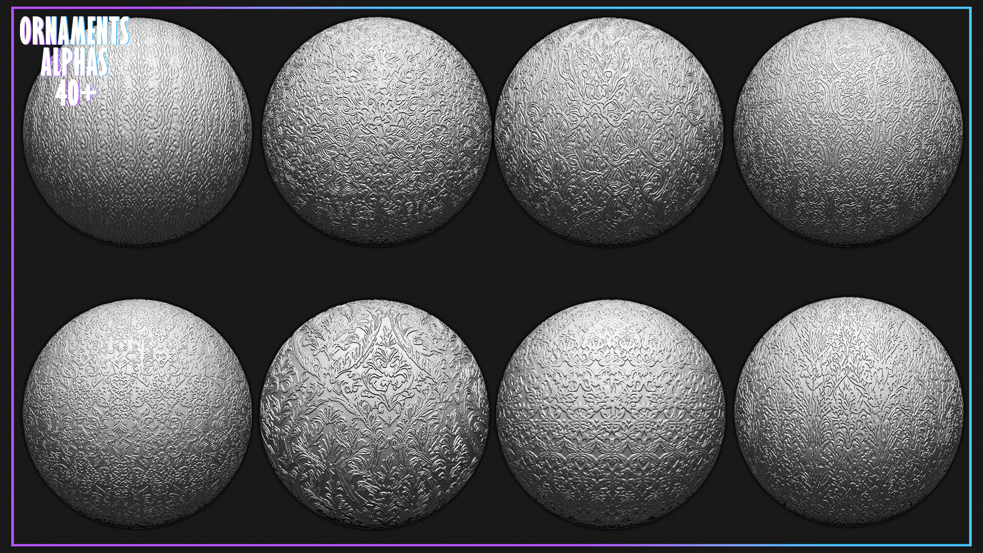 VK Gamedev Digital Products - Ornaments Tileable Alphas (Displacement ...