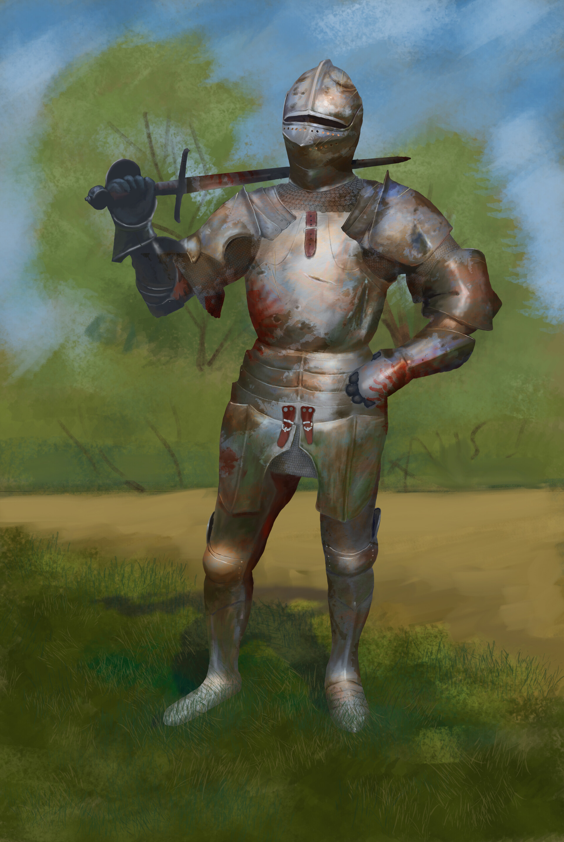 ArtStation - Knight after battle