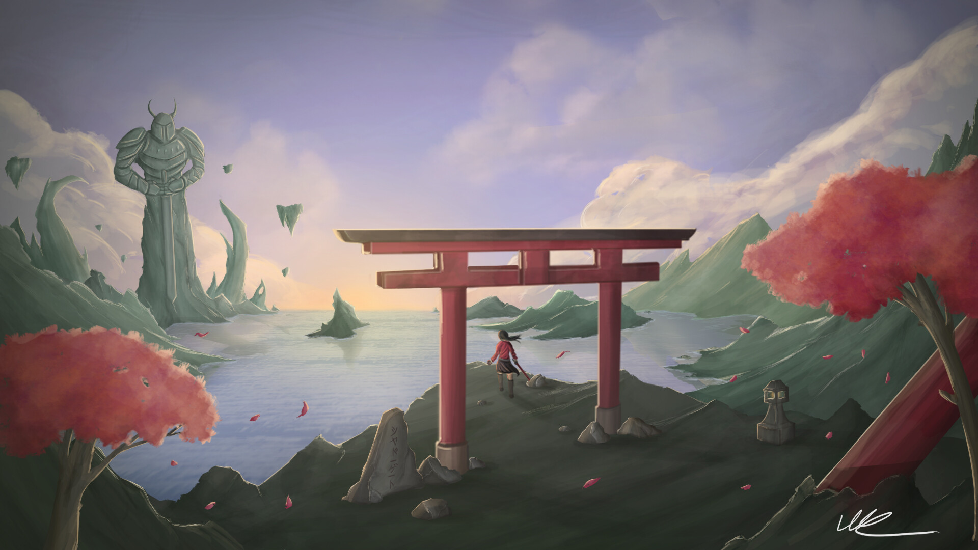 ArtStation - Japanese Shadow Gates- Digital Illustration