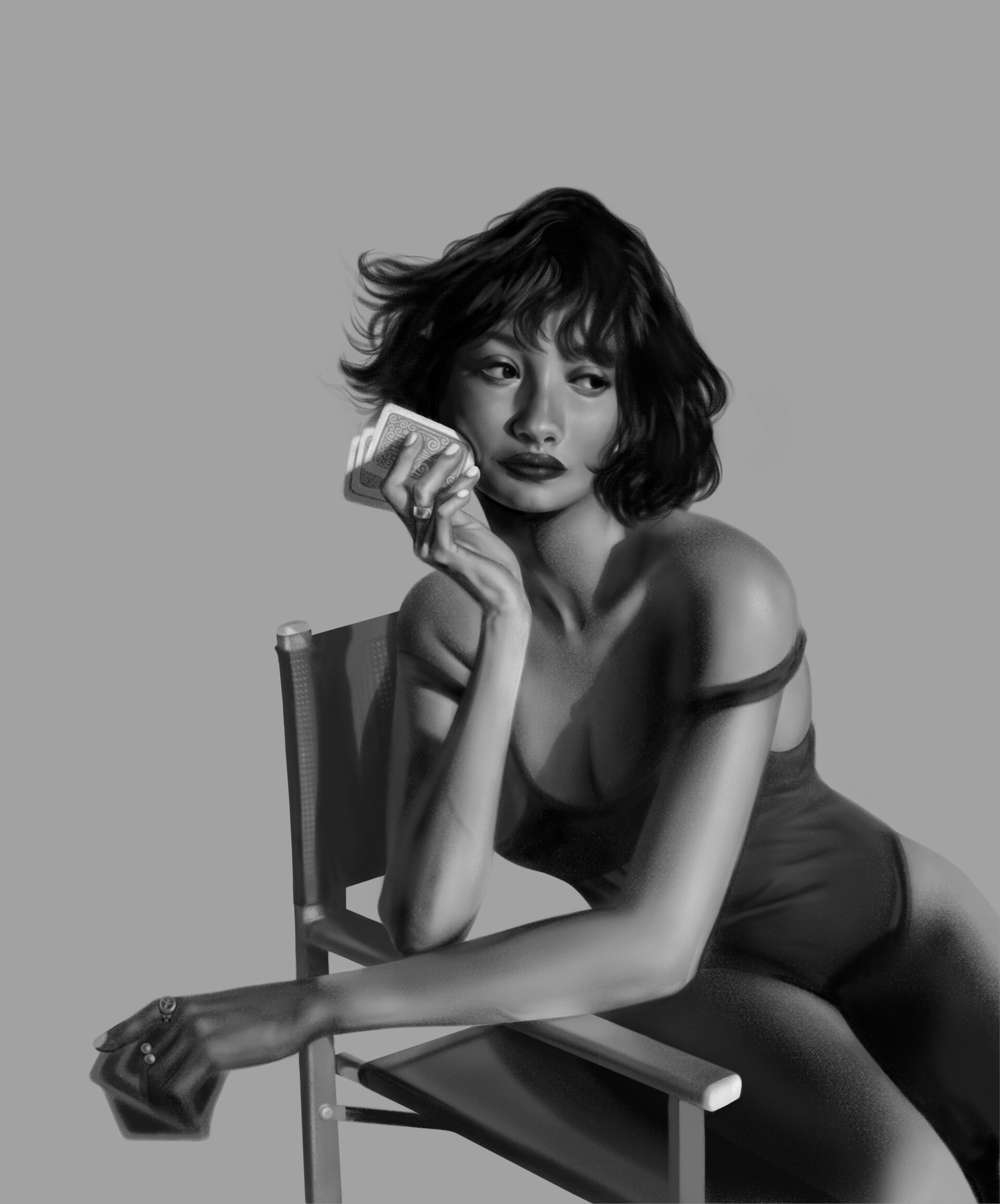 ArtStation - greyscale portrait 1