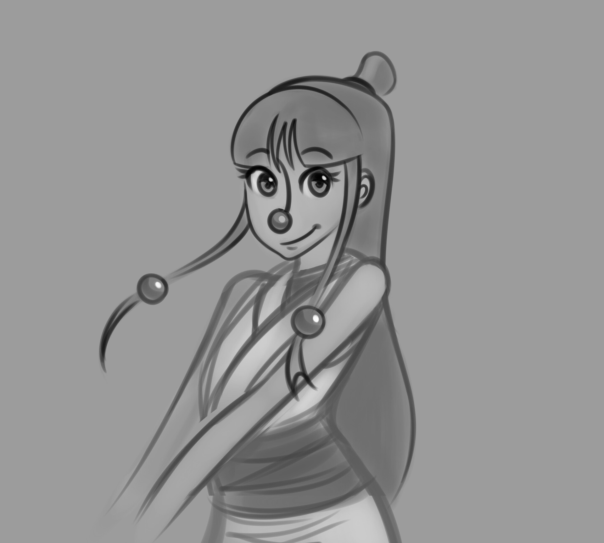 ArtStation - Maya Fey clown nose sketch