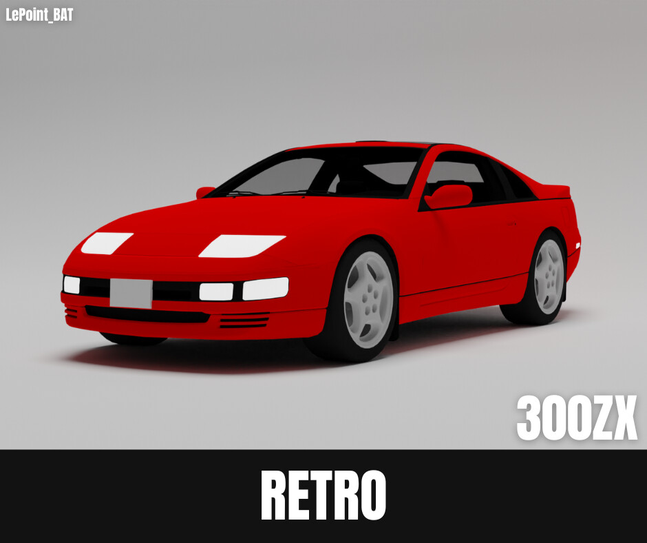 ArtStation - TOON Retro : Nissan 300ZX