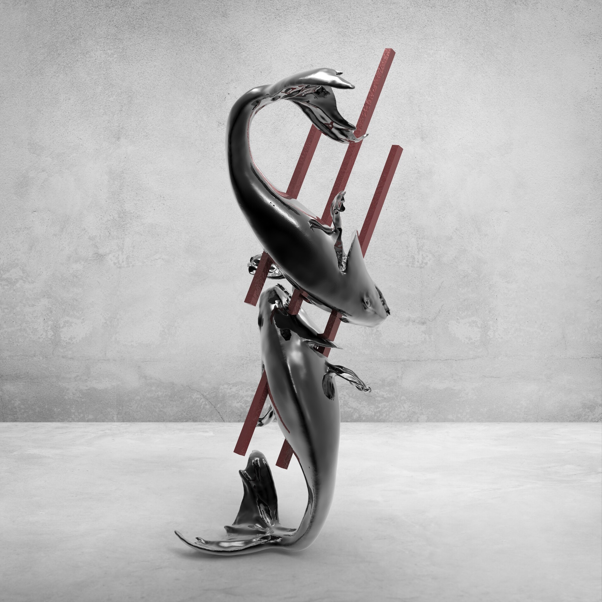 ArtStation - Abstract Fish Sculpture