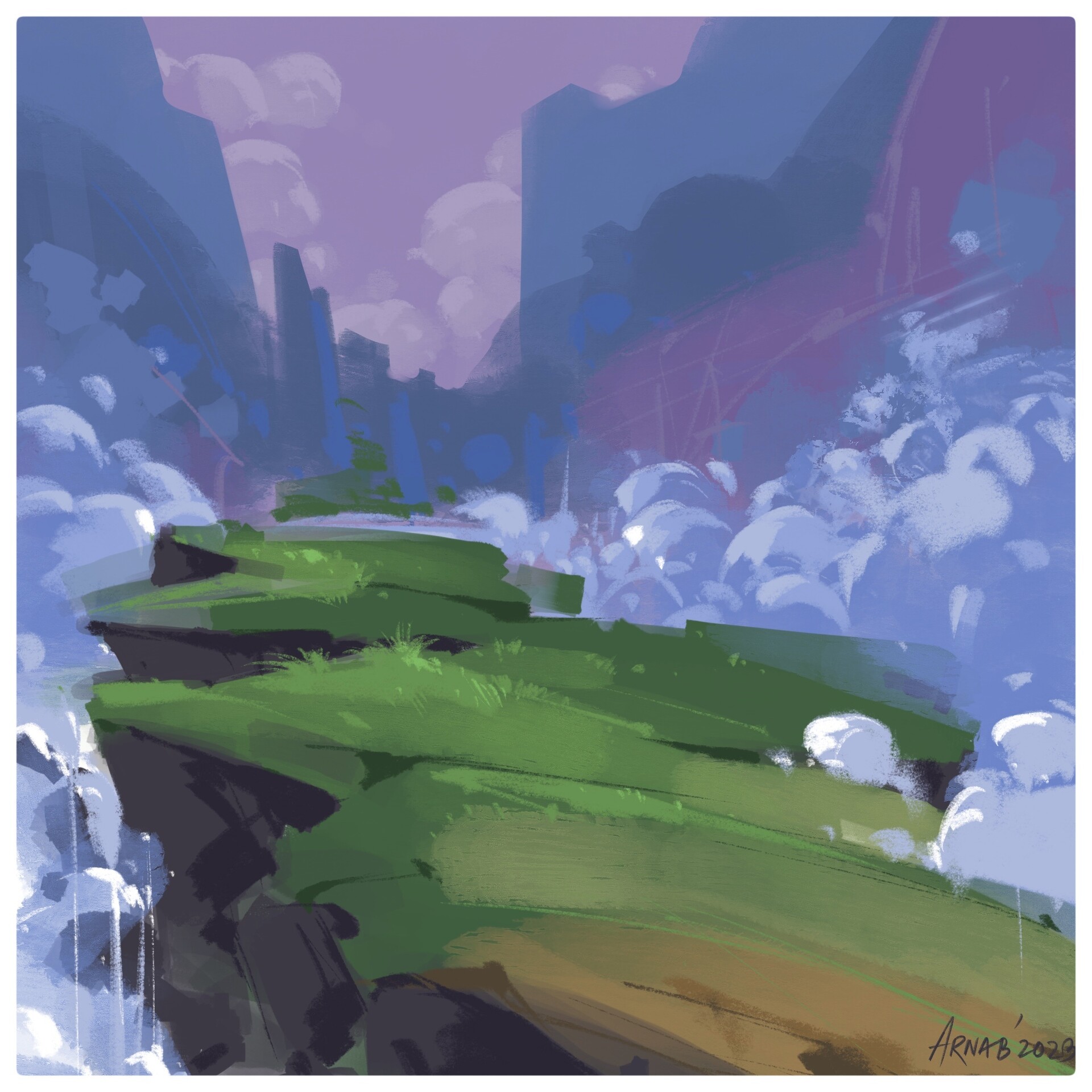 ArtStation - BACKGROUND CONCEPT ART (Copy study work)