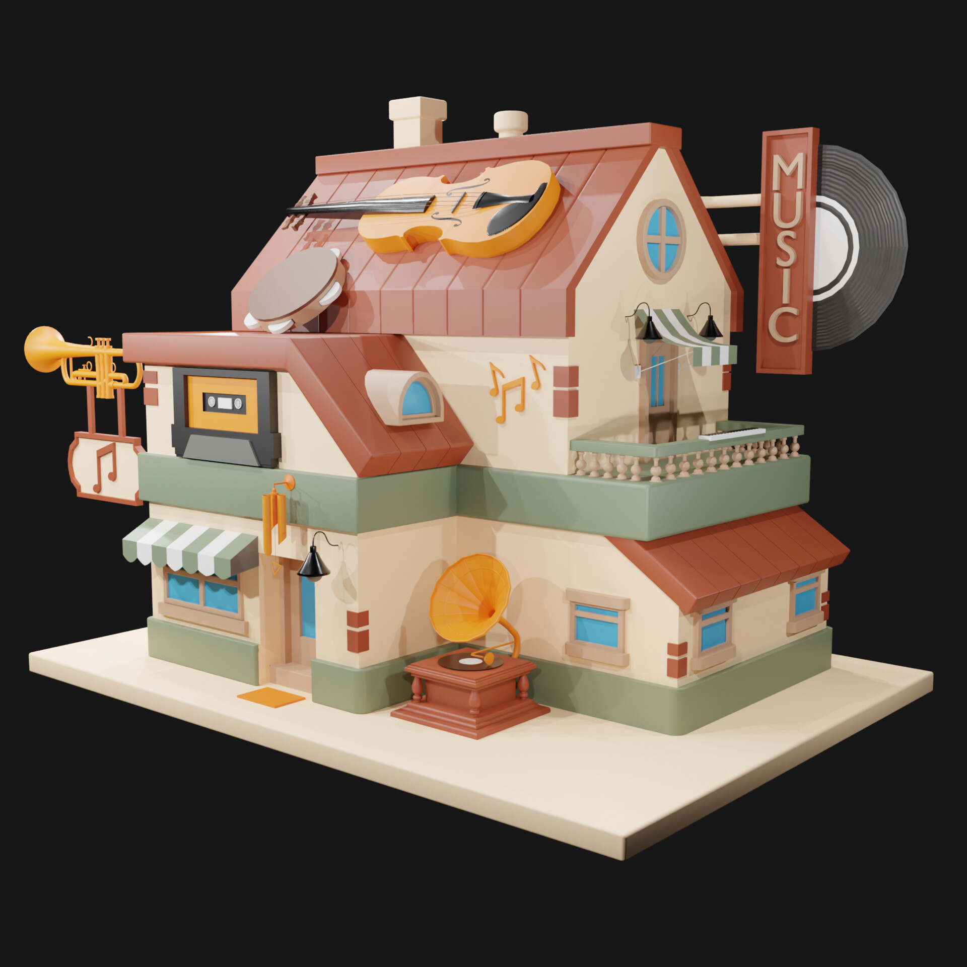 ArtStation - Music Place - Inspiration from an artist on IG