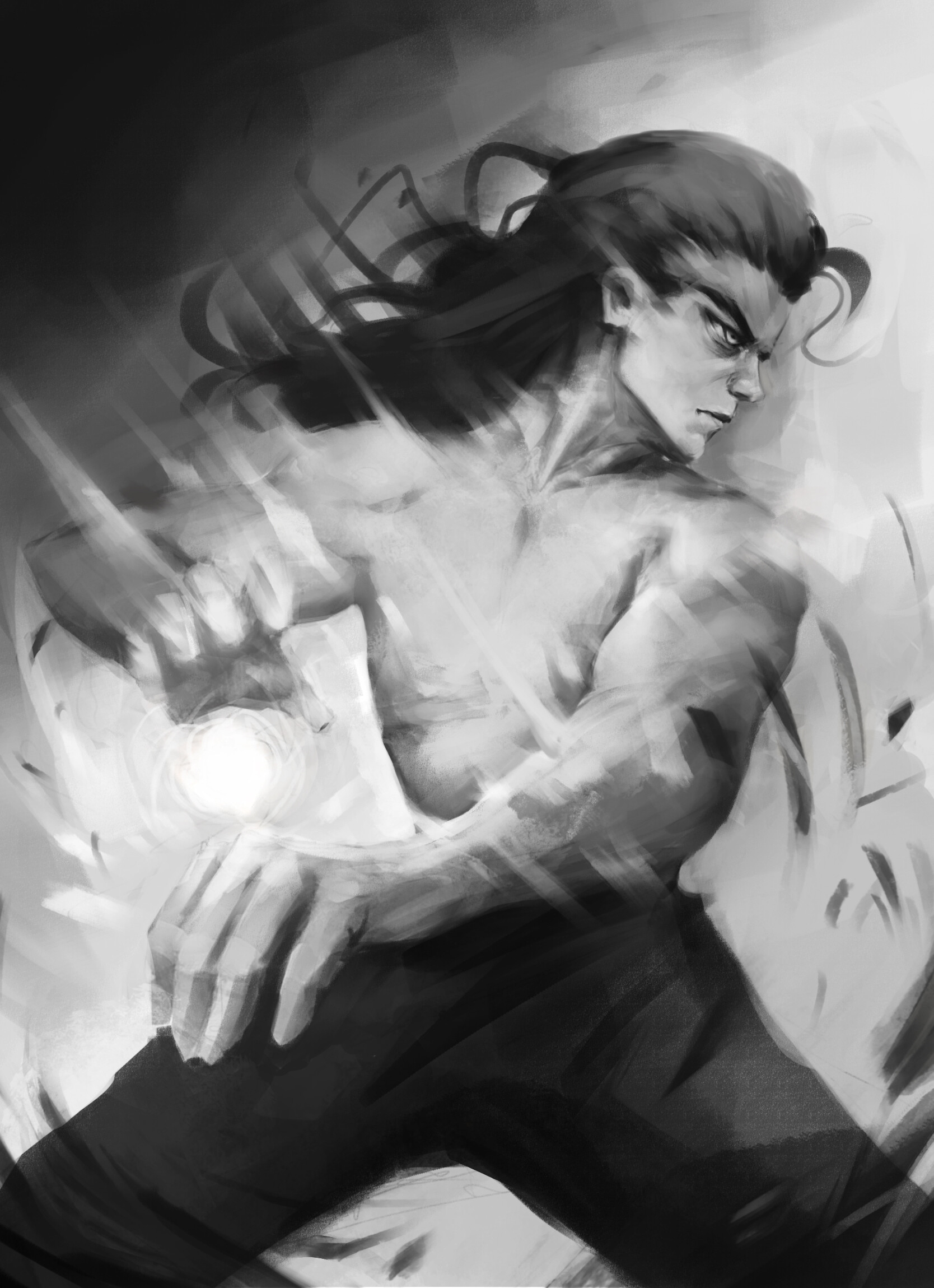 ArtStation - Hadouken Inspired PRACTICE Sketch