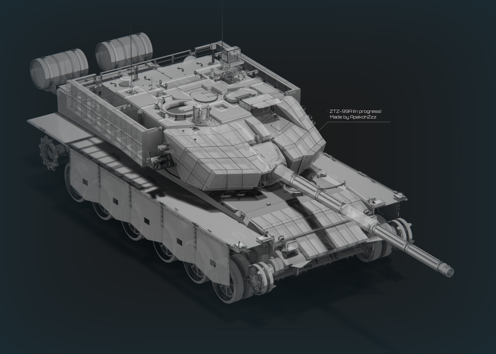 ArtStation - PLA ZTZ-99A Main Battle Tank