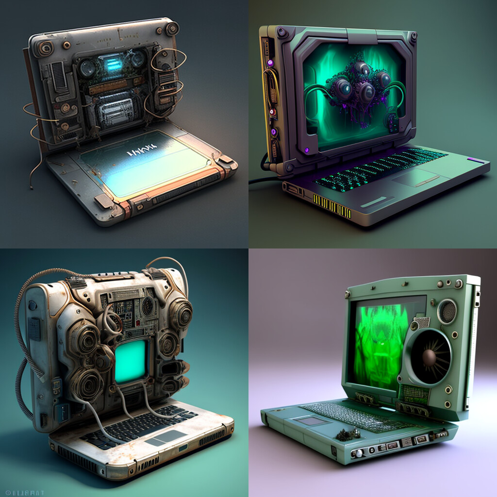 ArtStation - Futuristic laptop