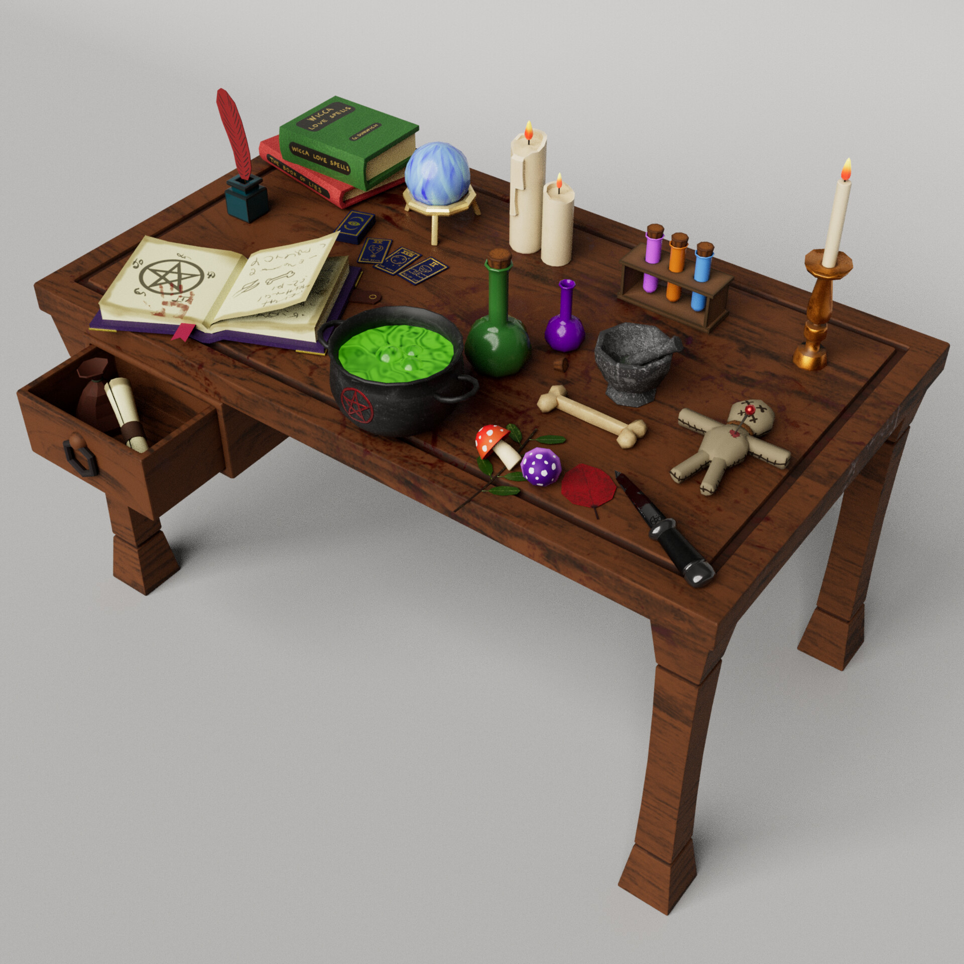 ArtStation - Witchcraft Table Pack