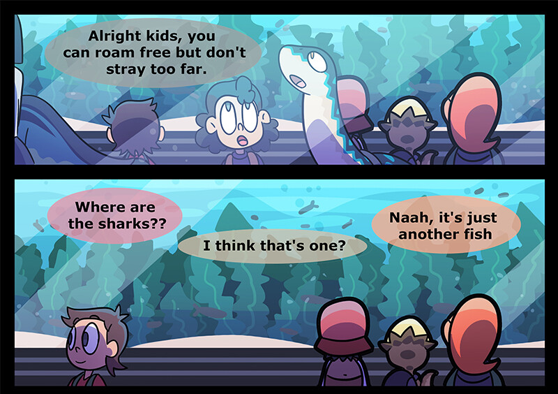 ArtStation - Dino Worker 239.....Visit to the Aquarium