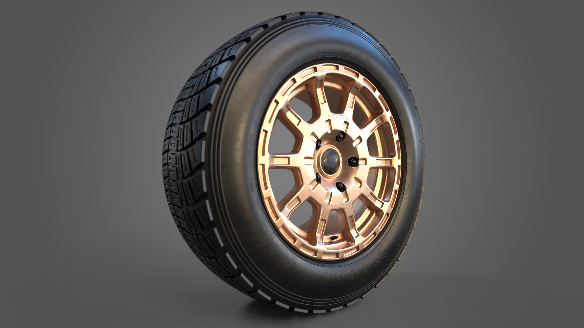 ArtStation - Tire & Rim - ADVAN A053