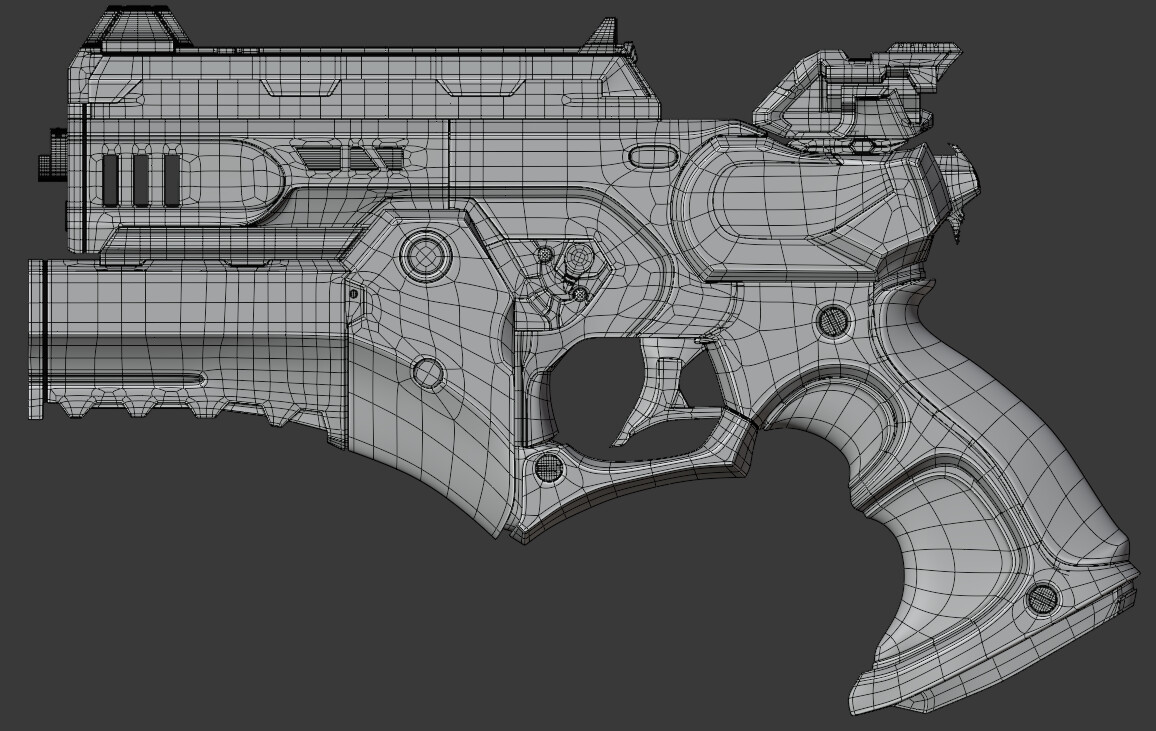 Hermes Giacomelli - Nova gun 3d modeling