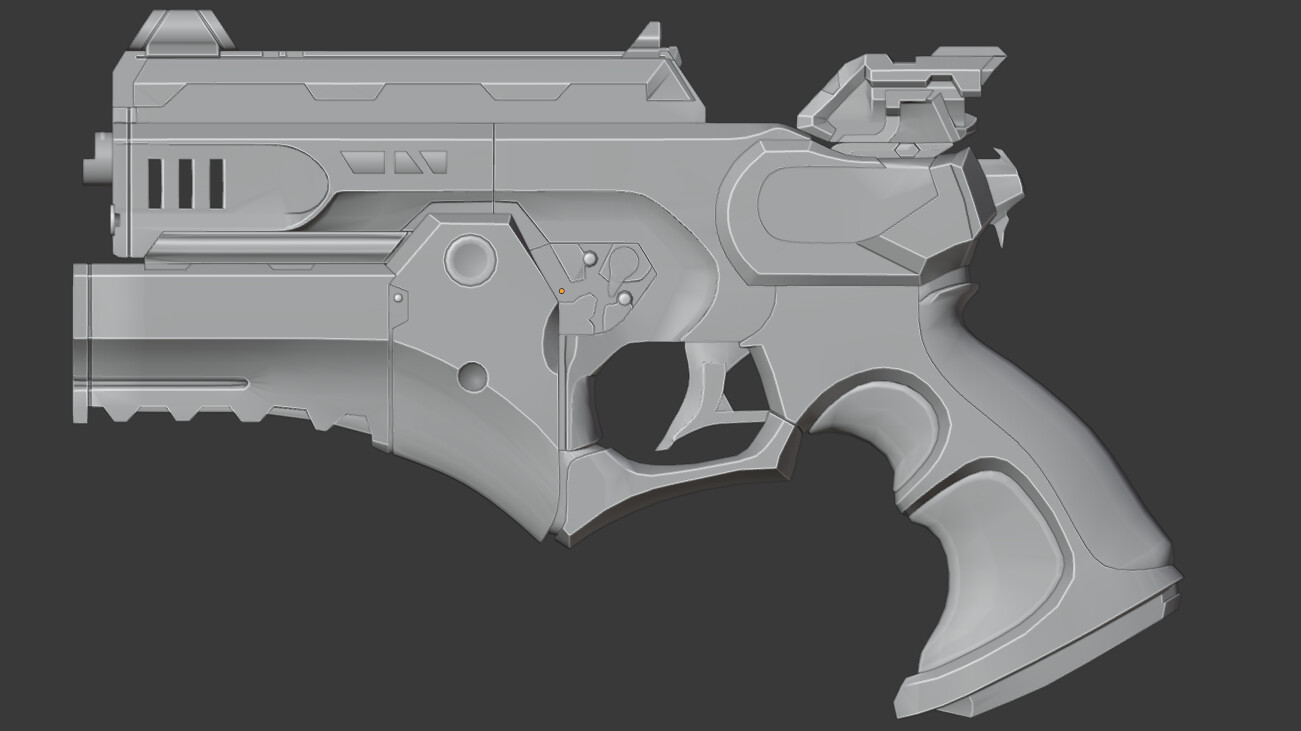 Hermes Giacomelli - Nova gun 3d modeling