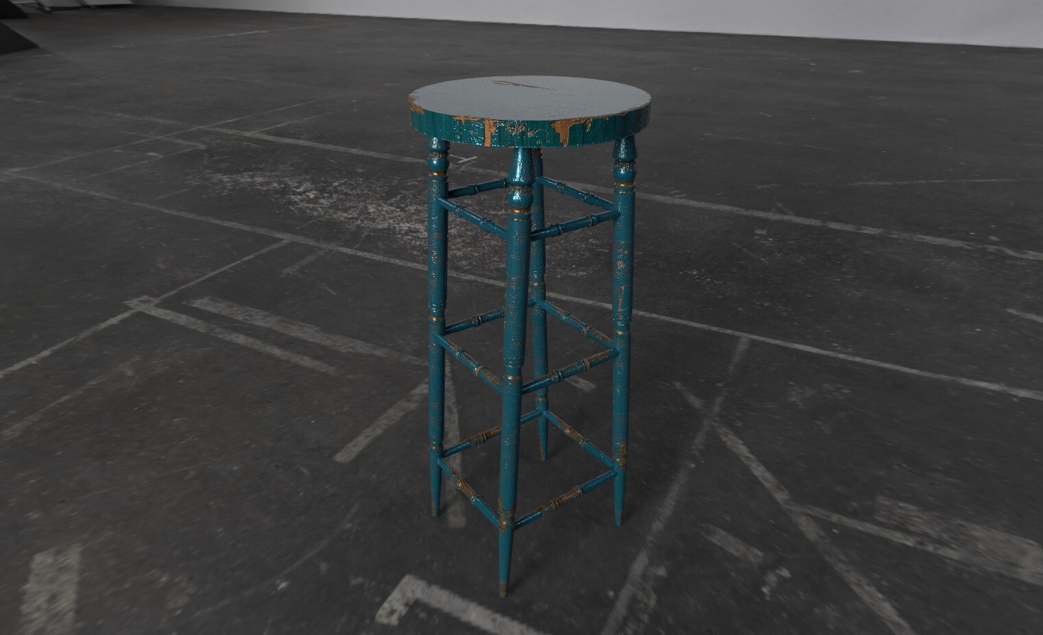 ArtStation - 3D Wood Stool Prop