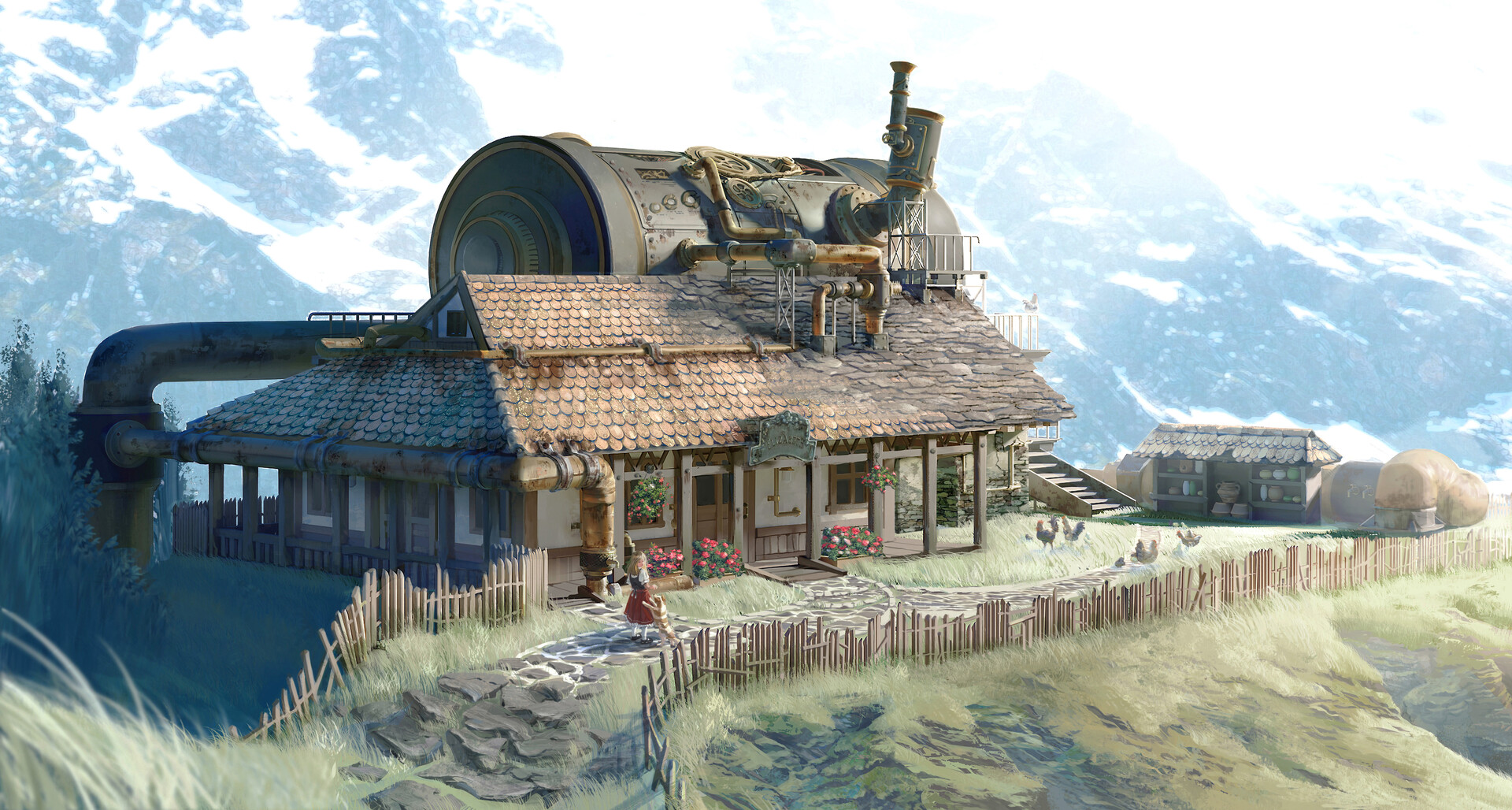 ArtStation - steampunk house sheets