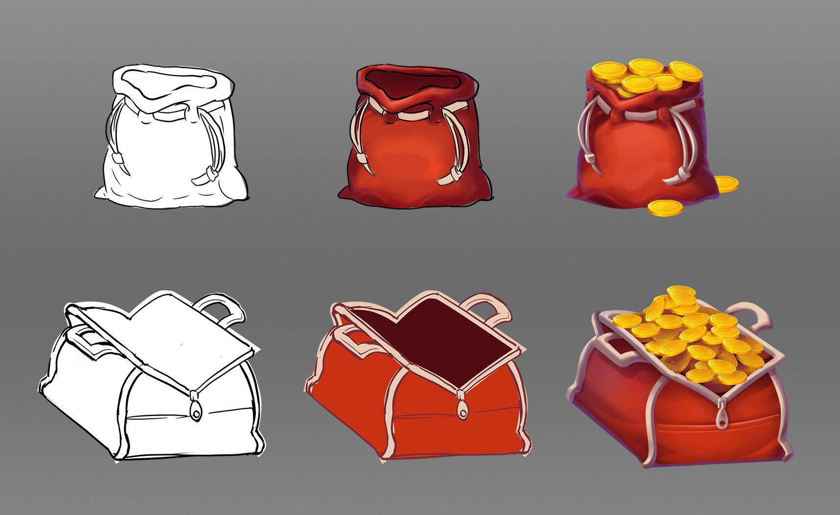 ArtStation - Icons, bags of monets