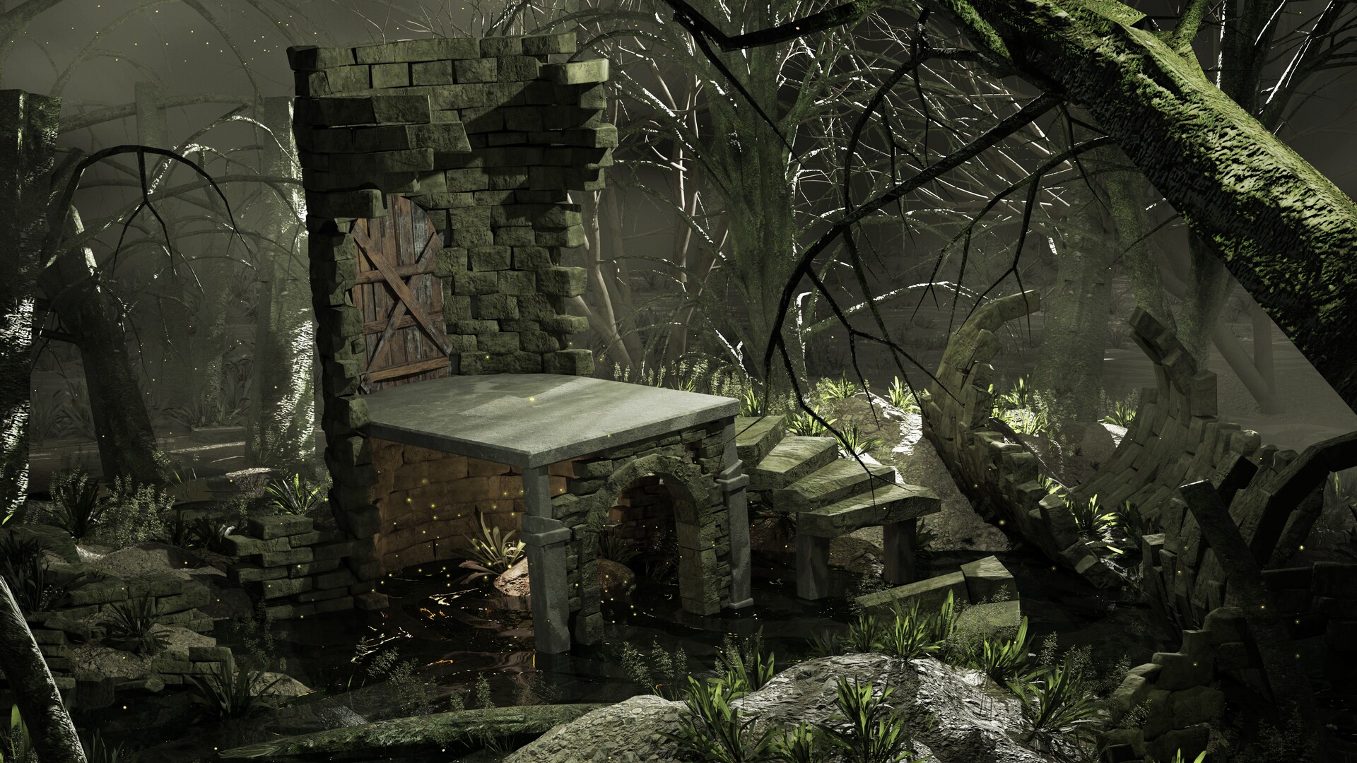 ArtStation - RUINS HIDDEN IN A DEEP FOREST