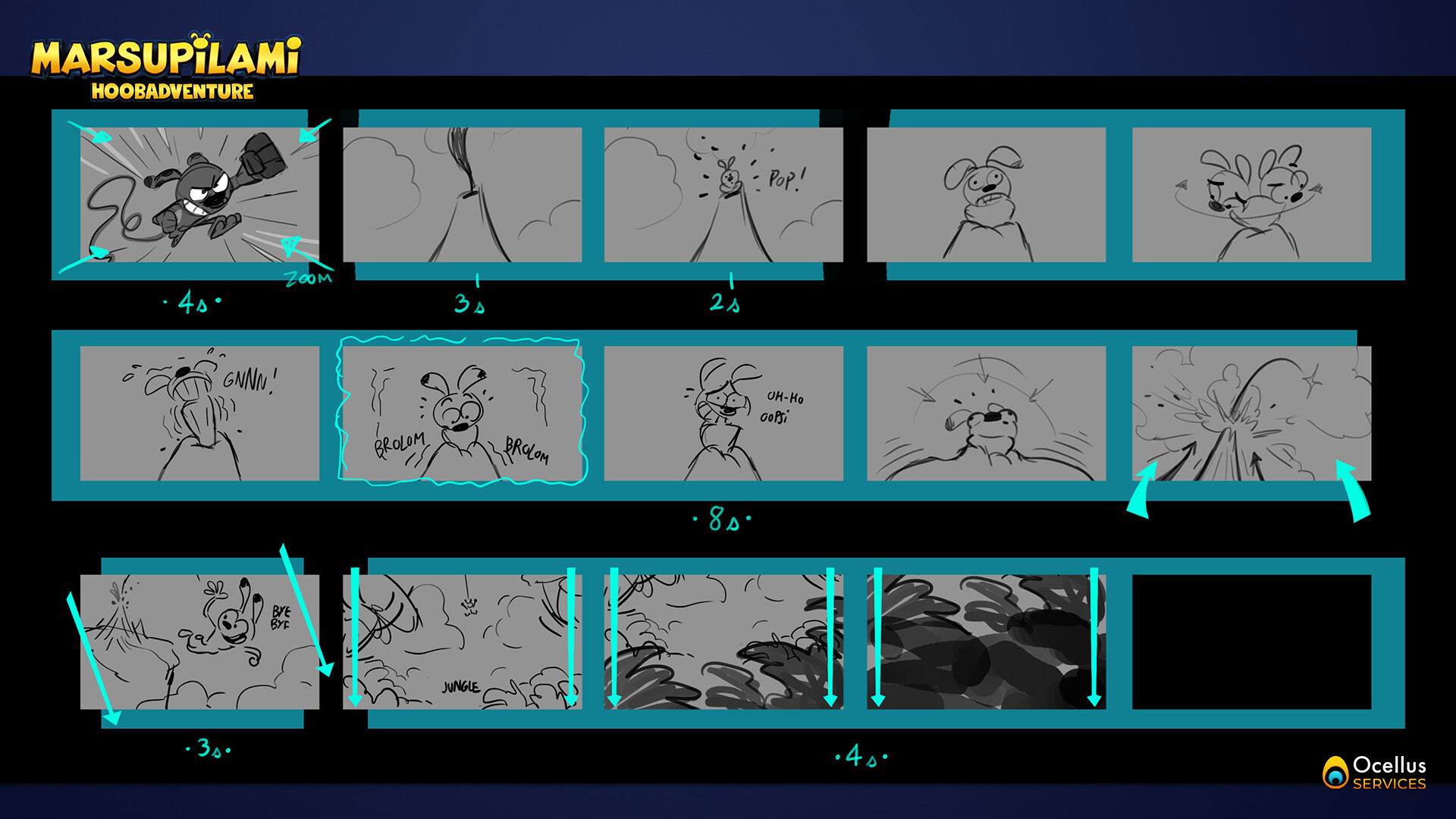 Ocellus - SERVICES - Marsupilami Hoobadventure - The Hidden World: Cutscenes