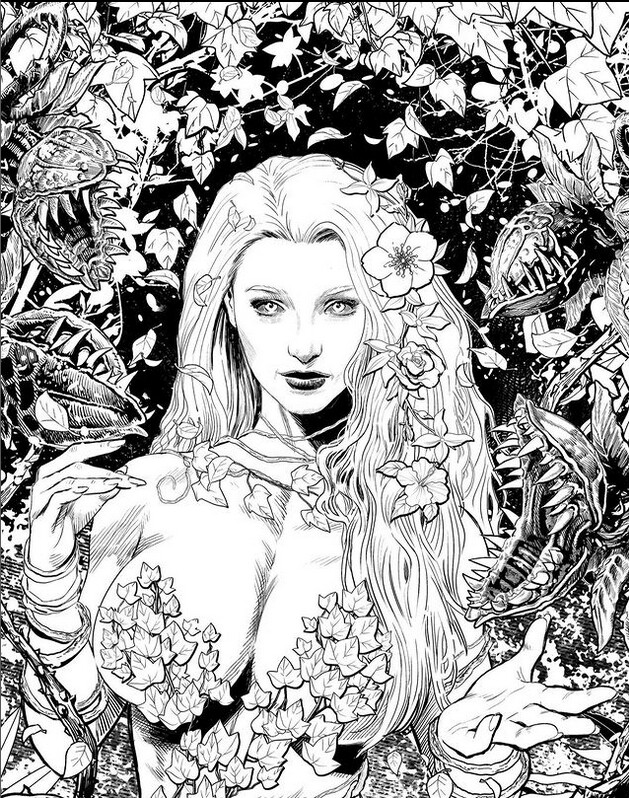 poison ivy character coloring pages
