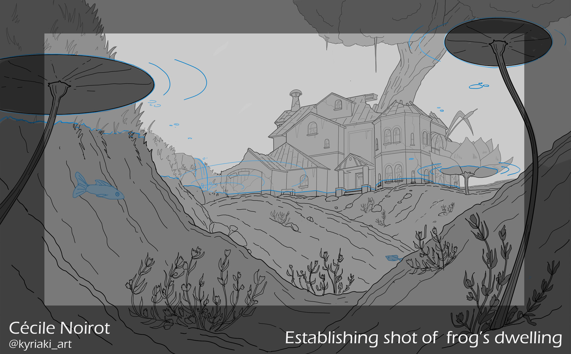ArtStation - establishing shot for the frog's house