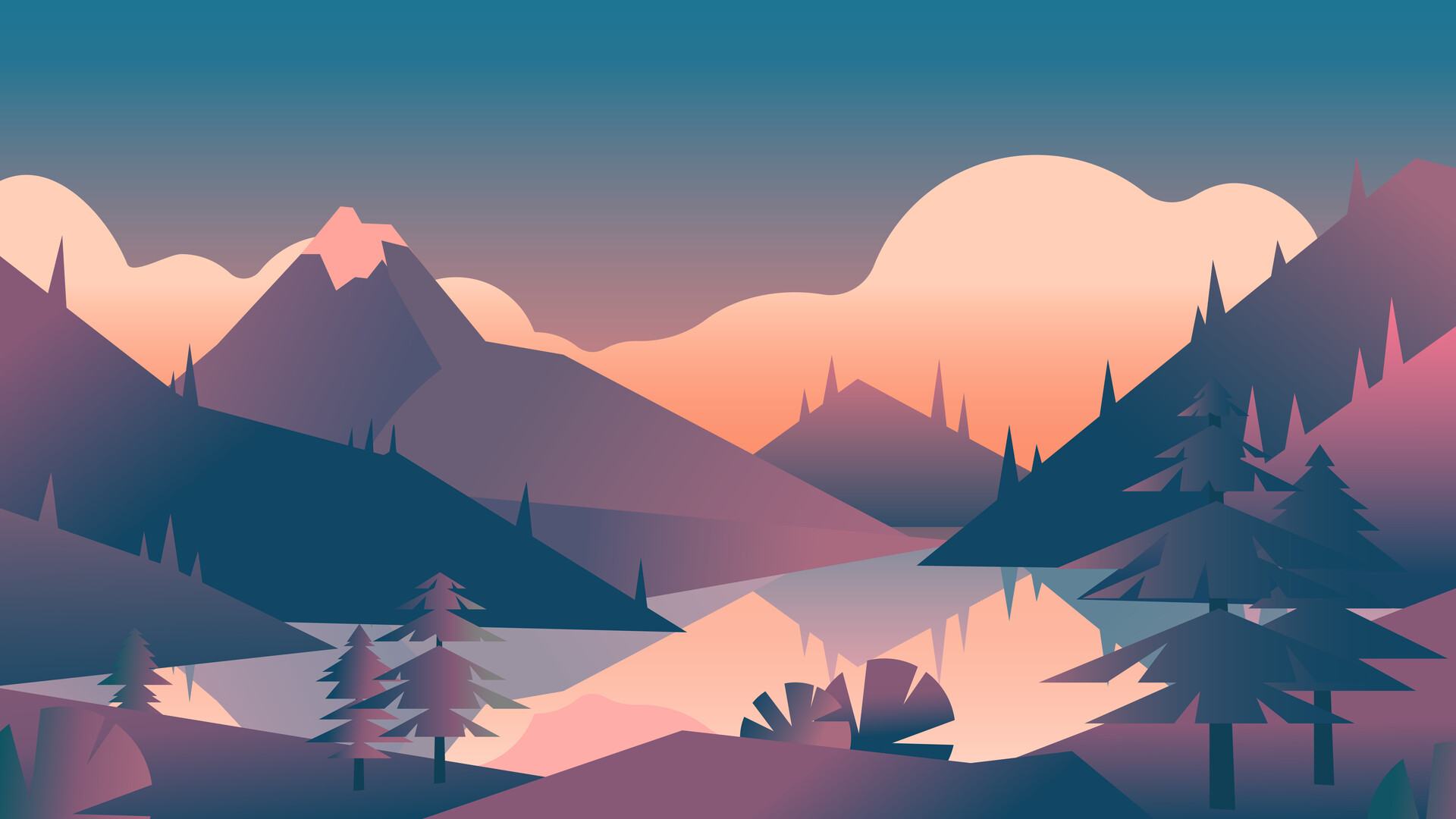 ArtStation - 2D Mountain Environment