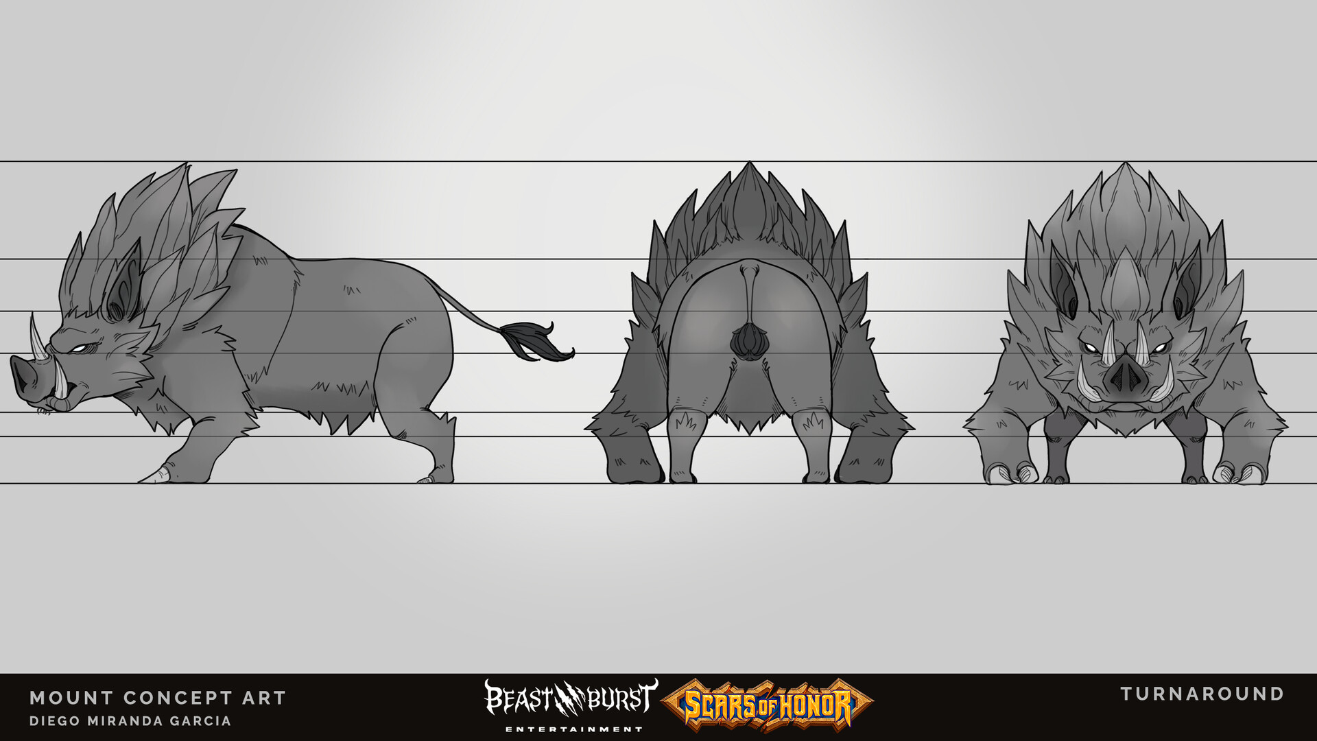 Beast Burst Entertainment - Boar Mount Concept Design
