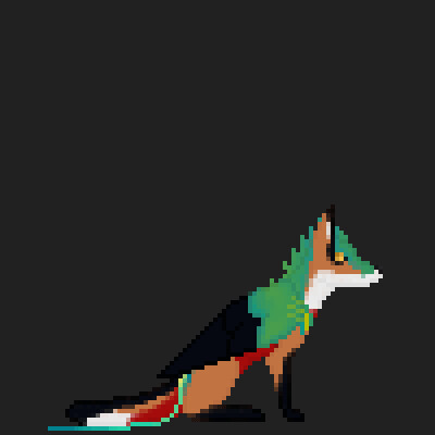 ArtStation - Jumping winged fox - pixel animation