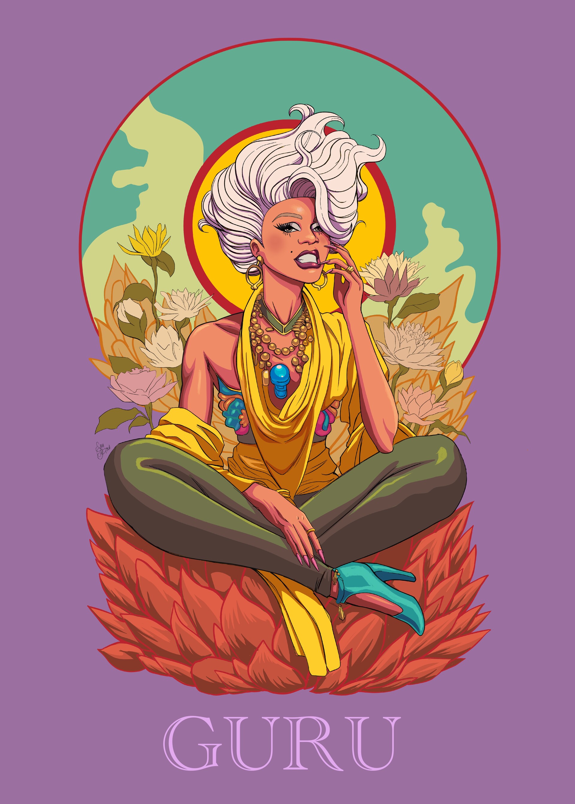 ArtStation - 🪷 Rupaul Guru shirt design