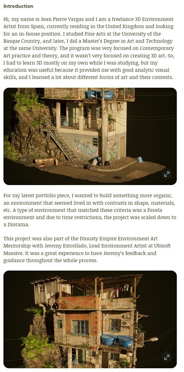 Jean Pierre Vargas - Making a Realistic Favela Diorama With Maya ...