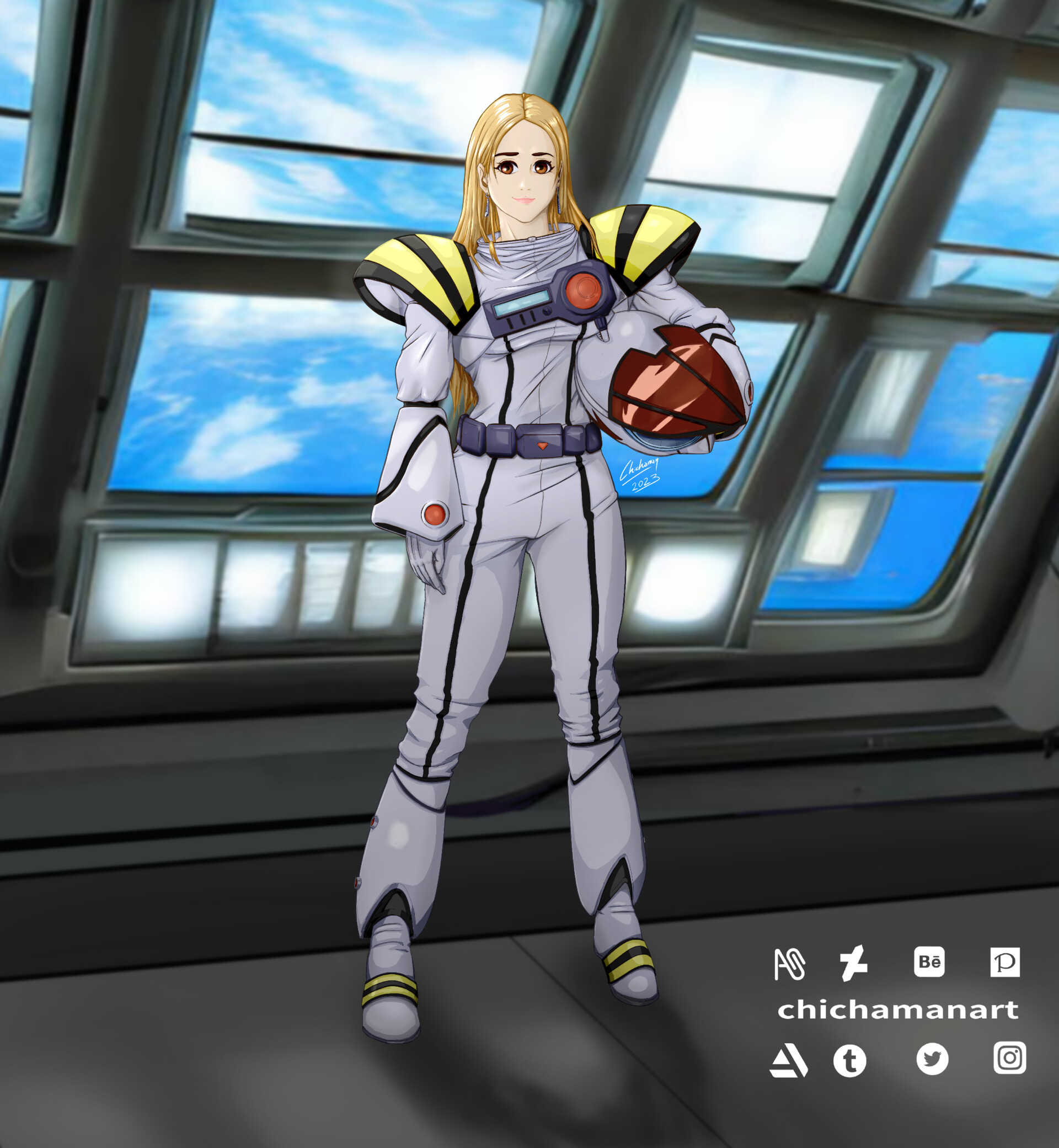 ArtStation - My Girl as an UN Spacy Pilot