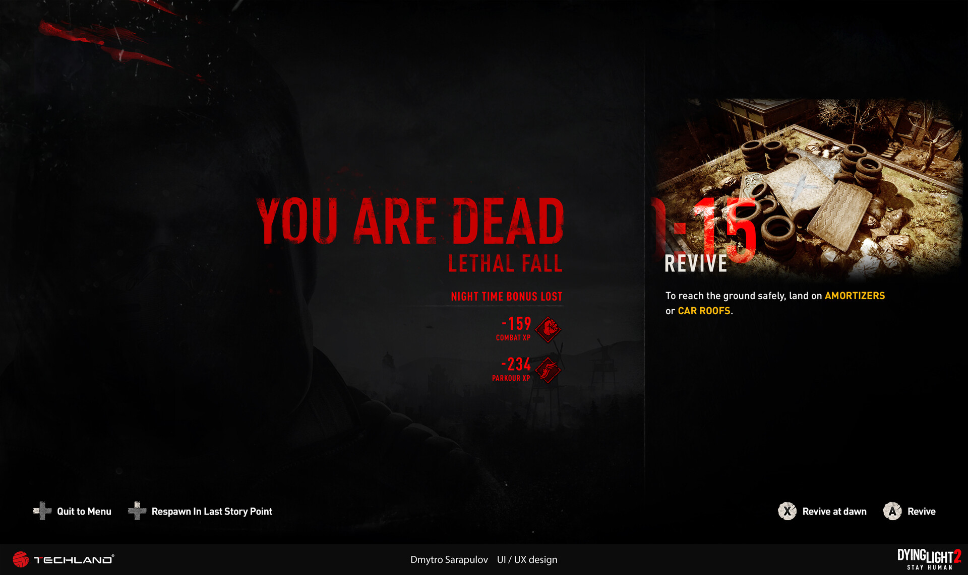 Dmytro Sarapulov - Dying Light 2 Stay Human - Death Screen