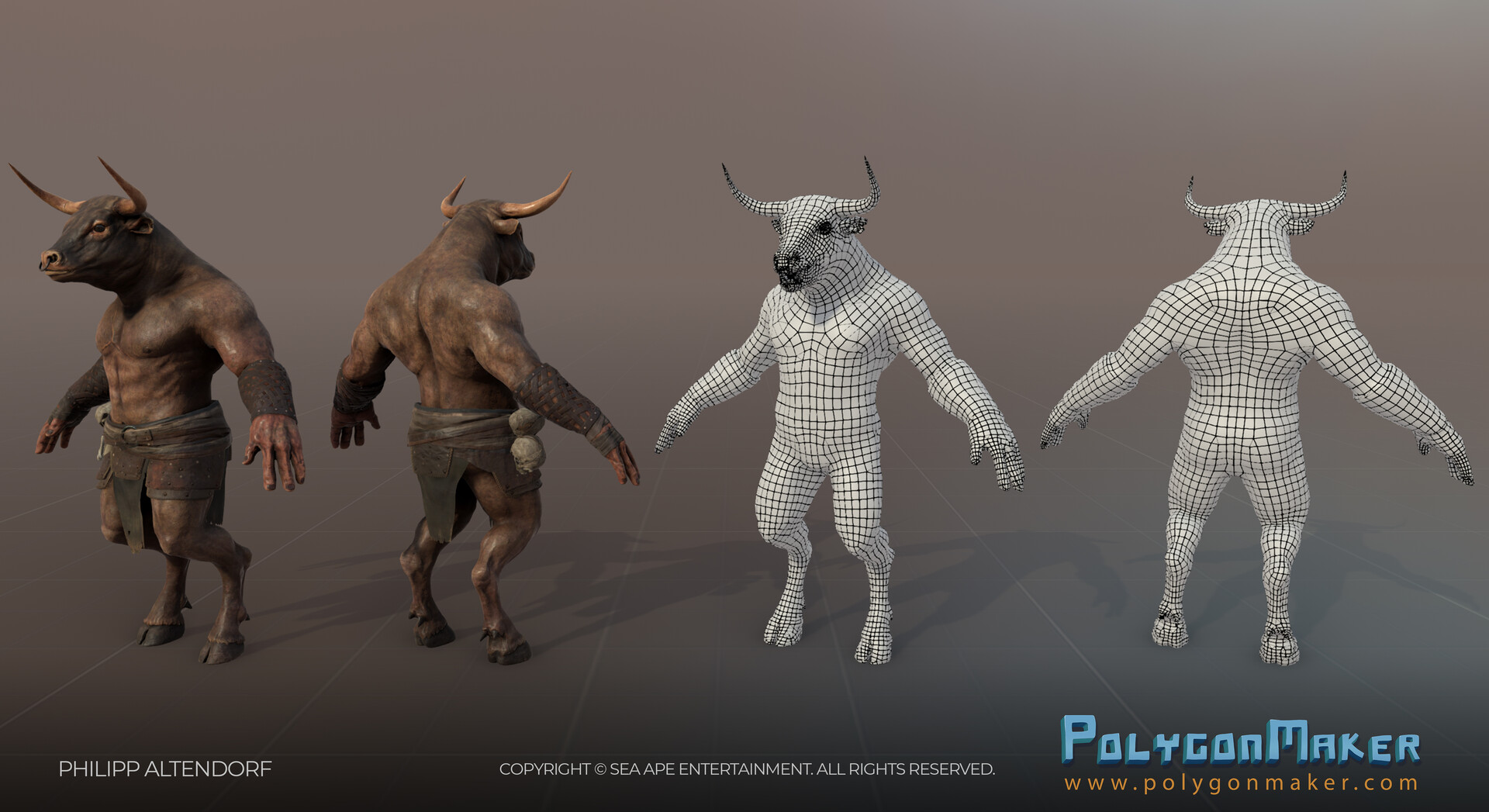 ArtStation - Minotaur Barbarian