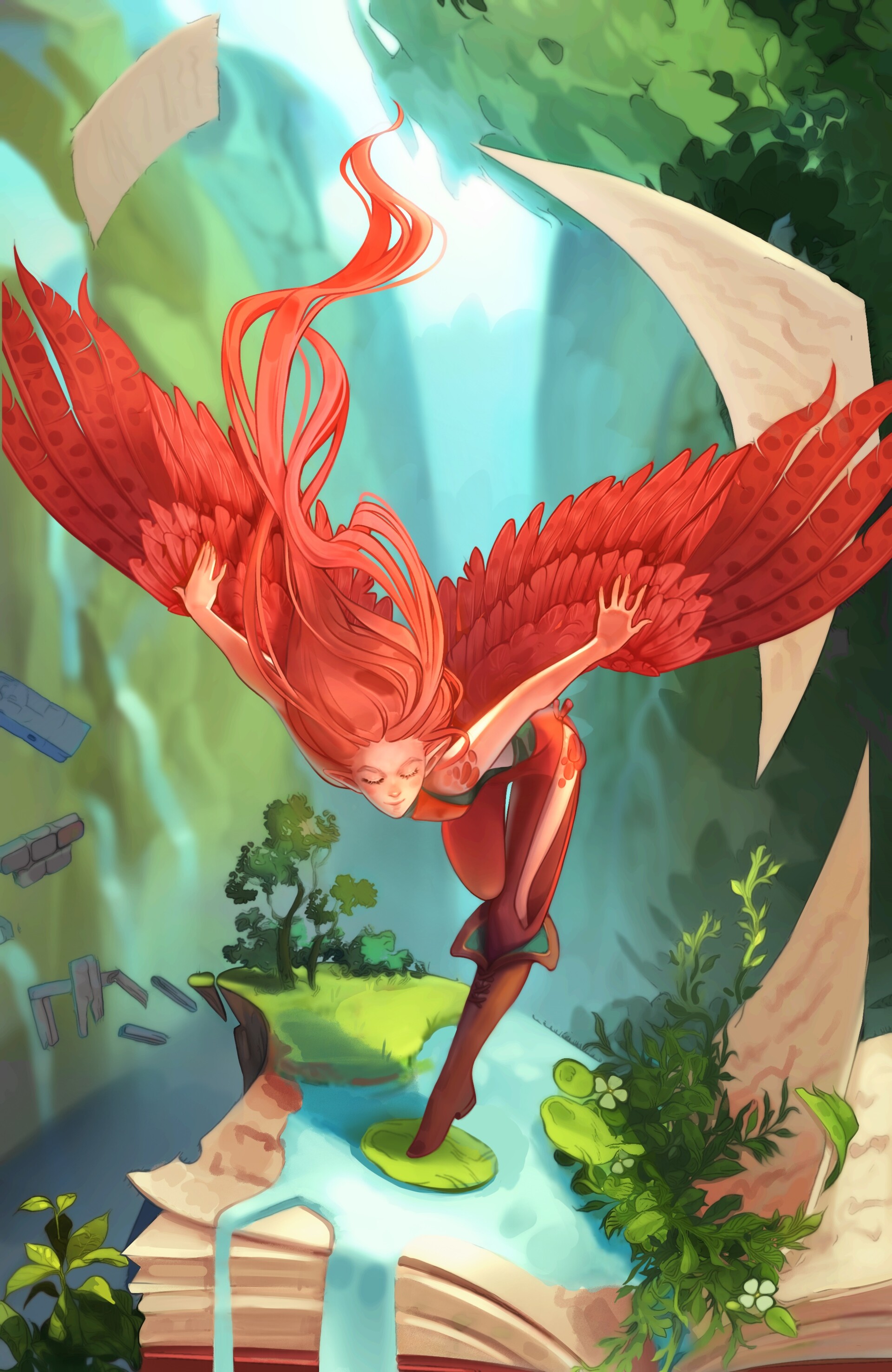 ArtStation - Cover of web toon «Melody of fading eternity»