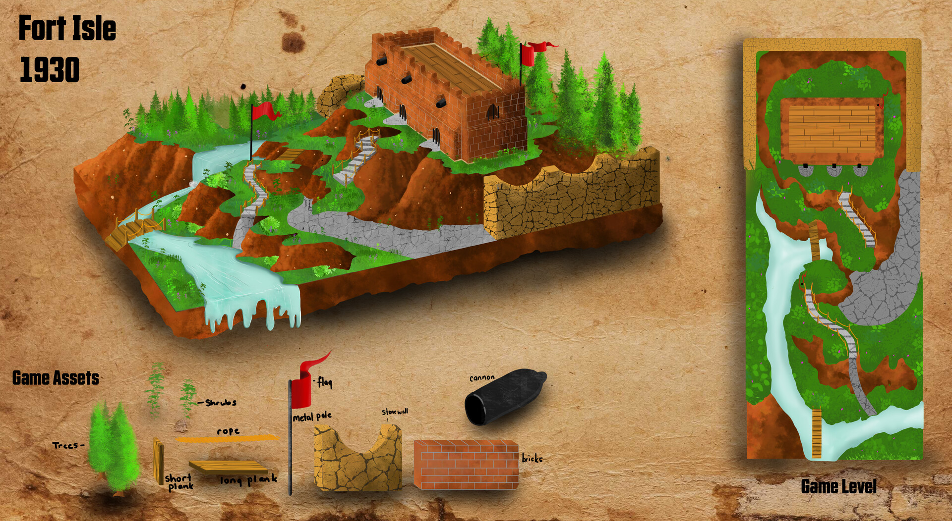 ArtStation - Fort Isle - Game Level Design