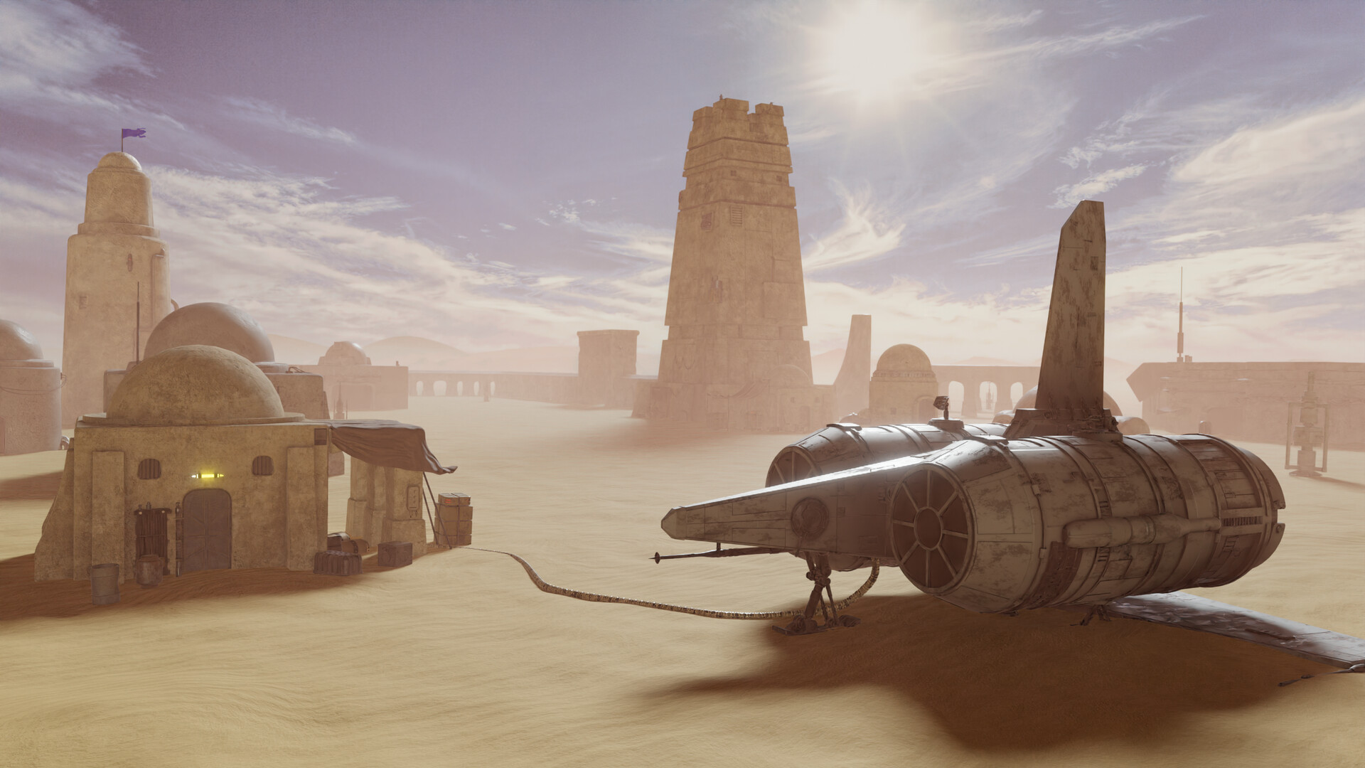 ArtStation - Windy Landing - A Star Wars scene